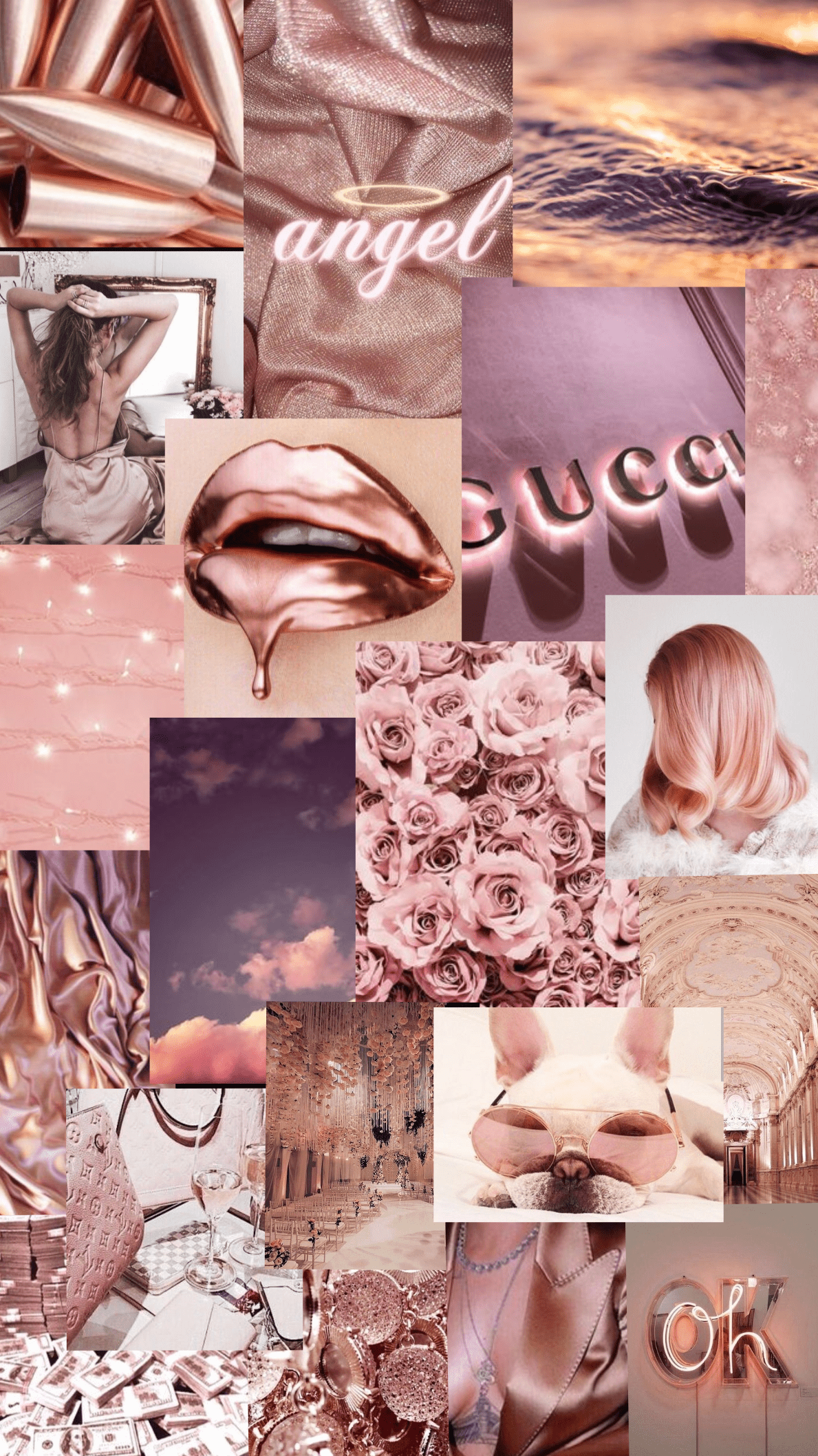 Rose Gold Collage Wallpapers - Top Free Rose Gold Collage Backgrounds ...