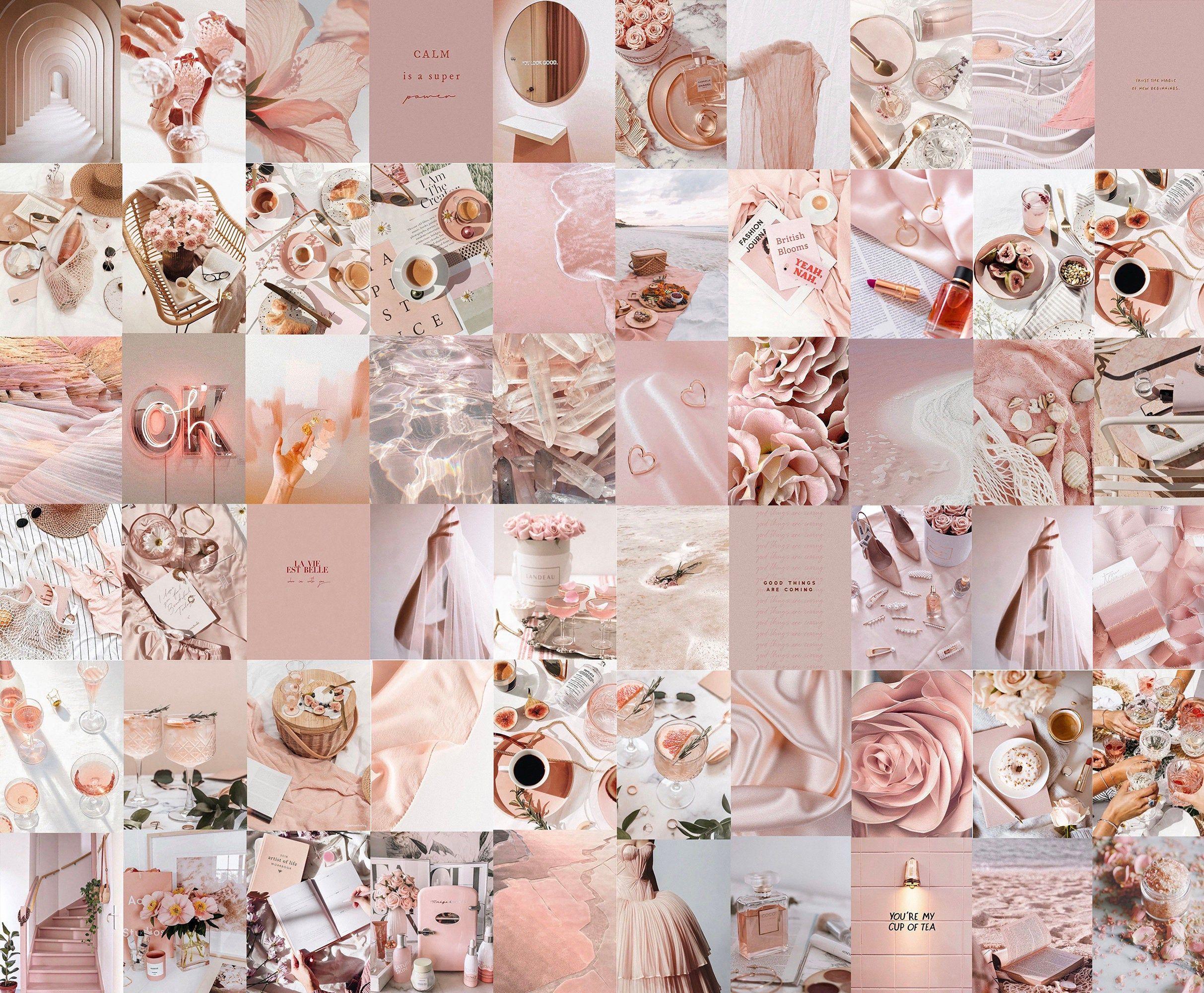Rose Gold Collage Wallpapers - Top Free Rose Gold Collage Backgrounds ...