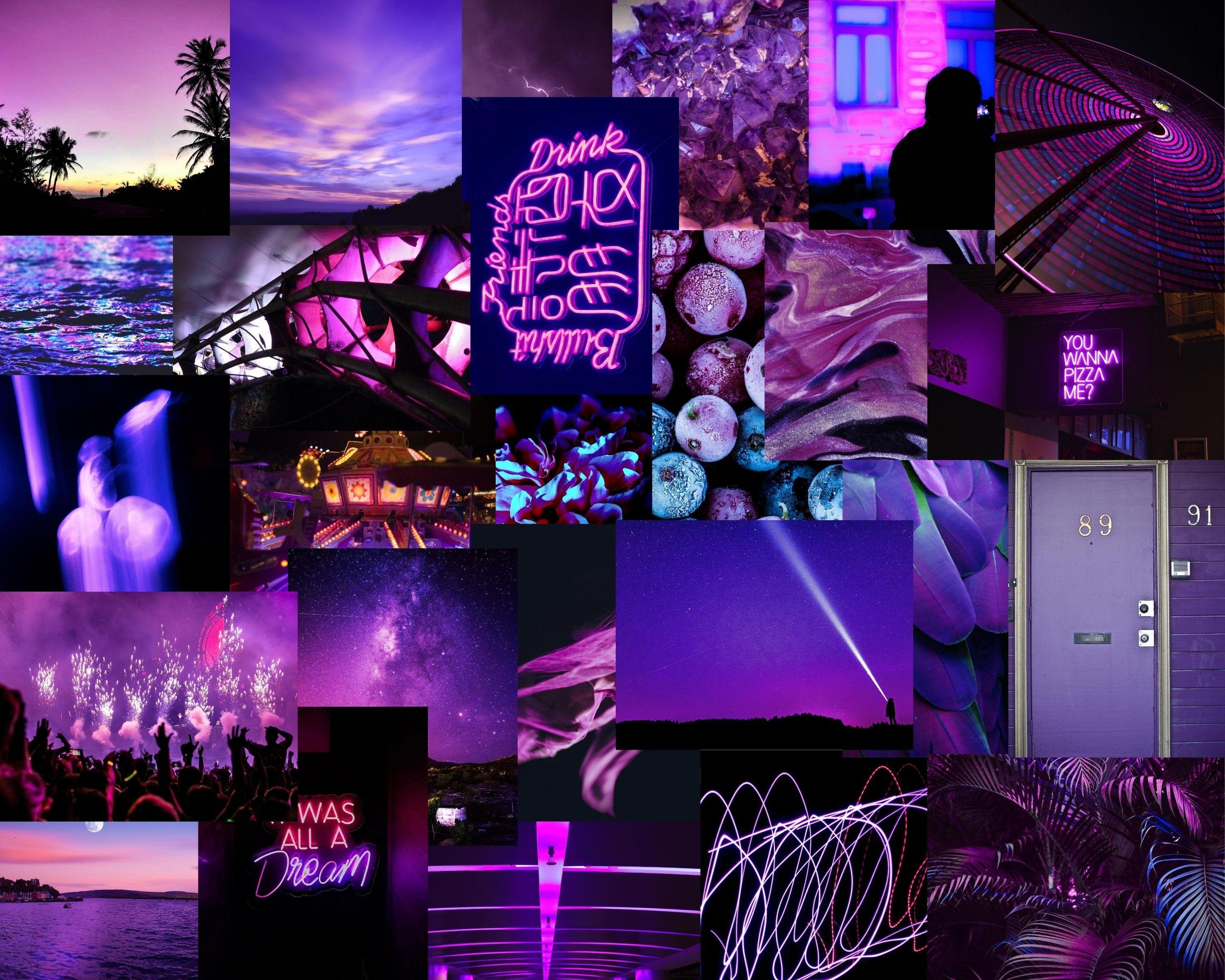 Purple Collage Desktop Wallpapers - Top Free Purple Collage Desktop ...