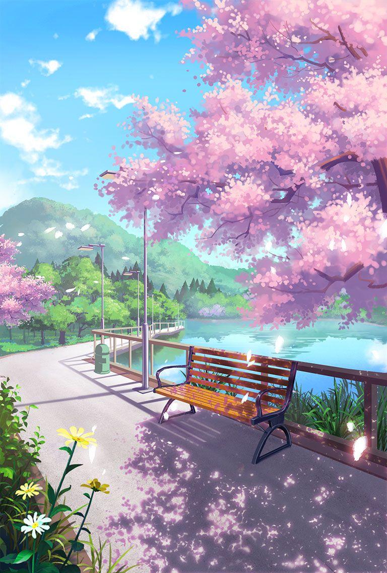 Anime Spring Scenery Wallpapers - Top Free Anime Spring Scenery ...