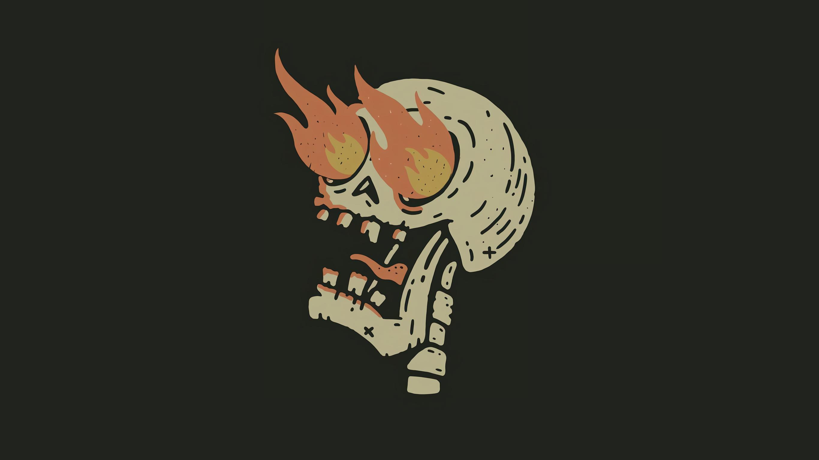 Skull Fire Wallpapers - Top Free Skull Fire Backgrounds - WallpaperAccess