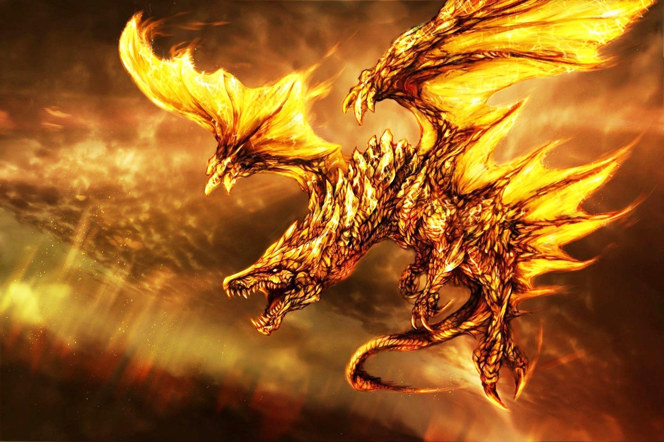 Cool Golden Dragon Wallpapers - Top Free Cool Golden Dragon Backgrounds ...