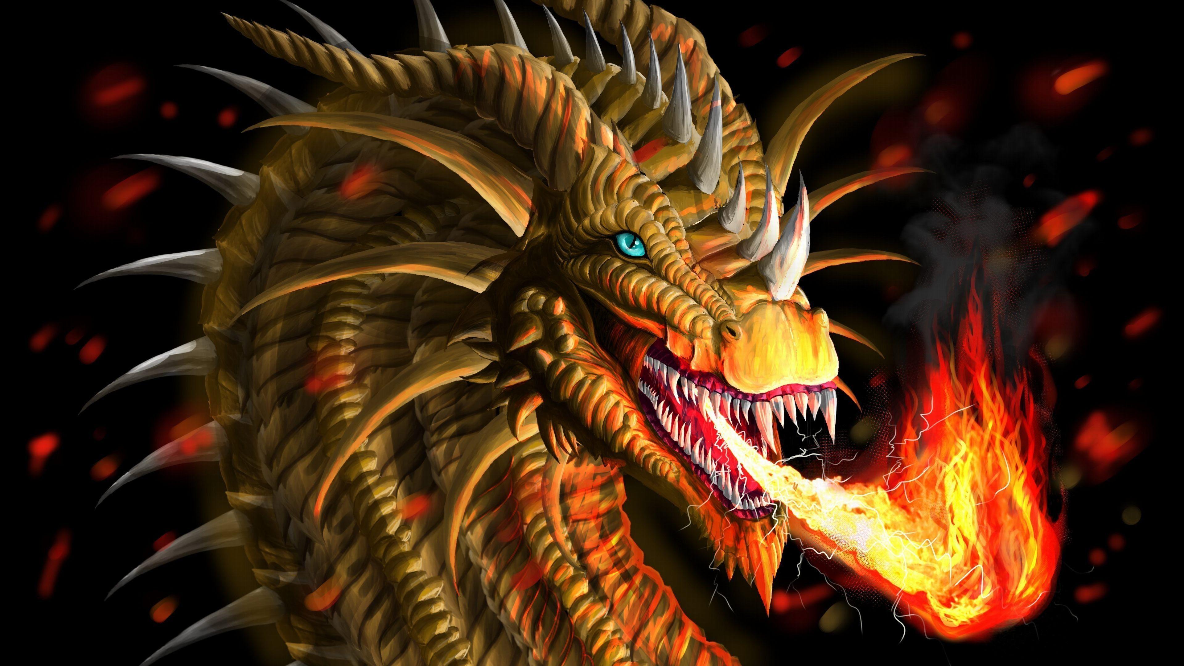 Cool Golden Dragon Wallpapers - Top Free Cool Golden Dragon Backgrounds ...