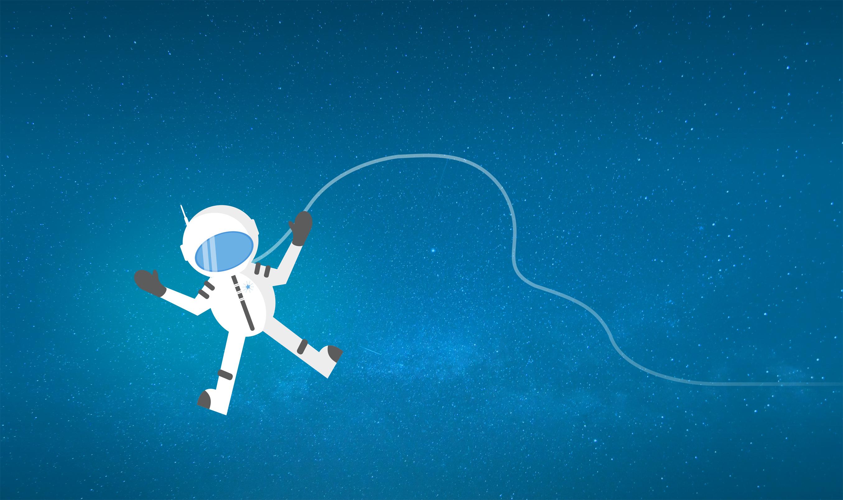 Astronaut Floating Cartoon Wallpapers - Top Free Astronaut Floating ...