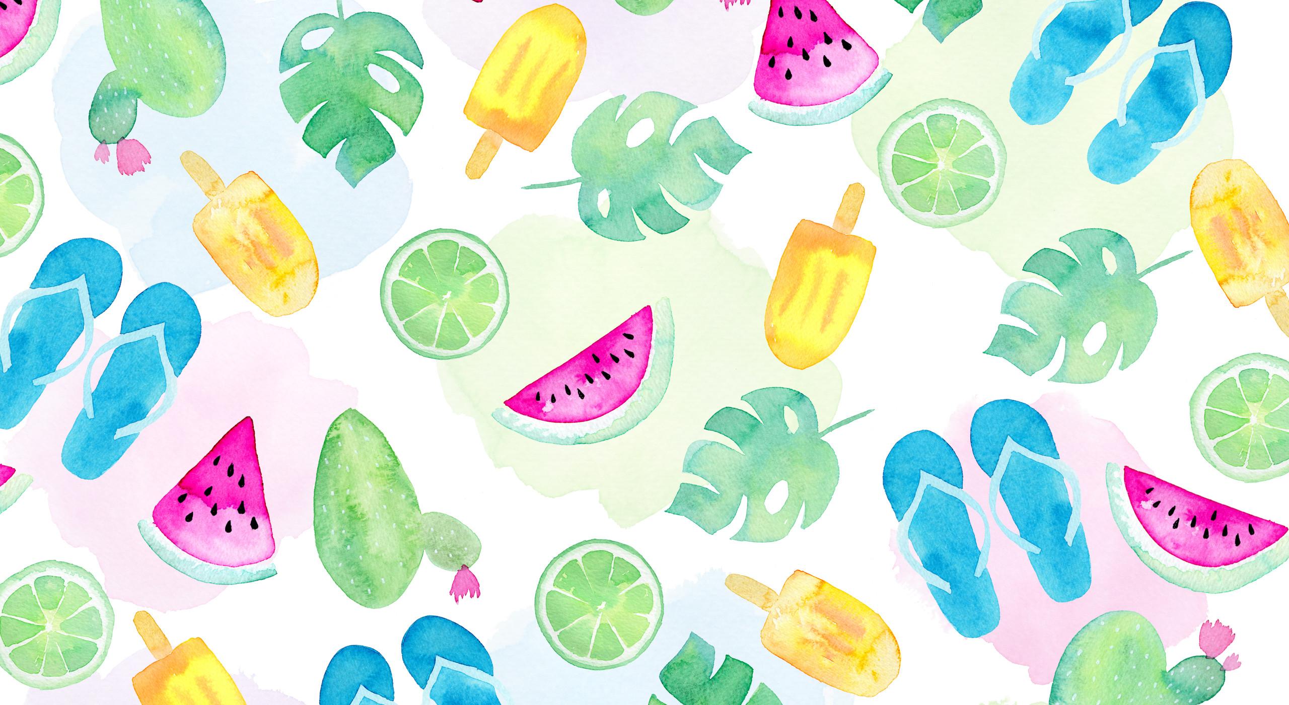 Summer Watercolor Desktop Wallpapers - Top Free Summer Watercolor ...
