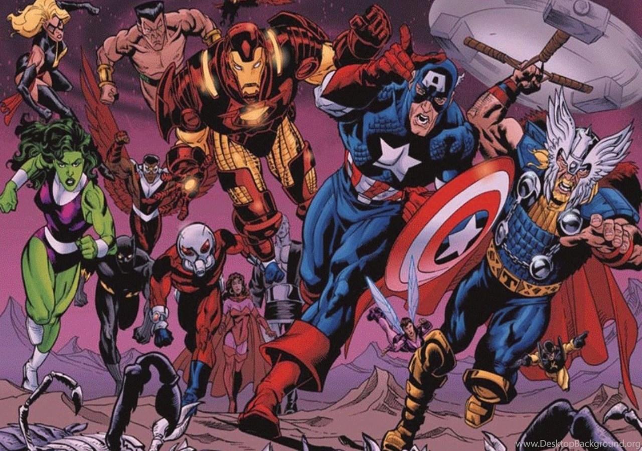 Avengers Cartoon Desktop Wallpapers - Top Free Avengers Cartoon Desktop ...