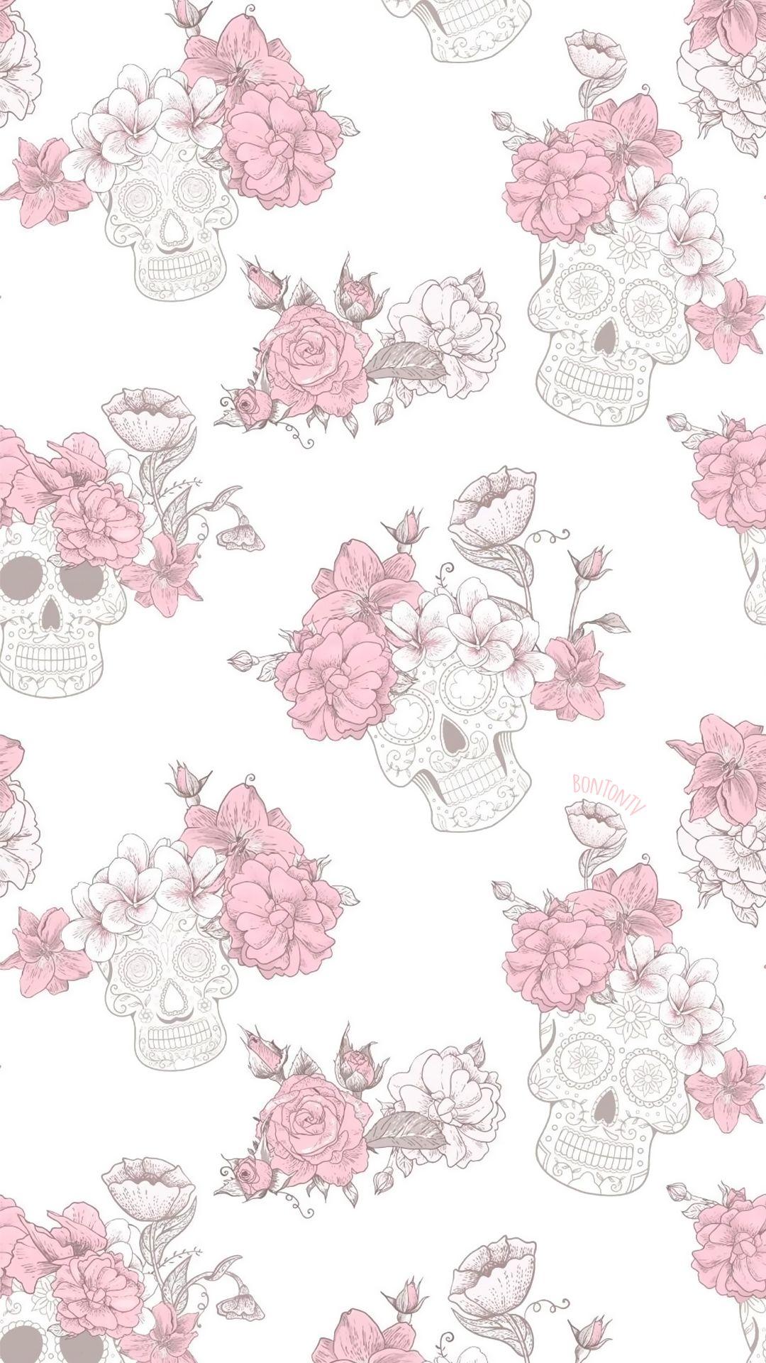 Pink Roses and Skulls Wallpapers - Top Free Pink Roses and Skulls ...