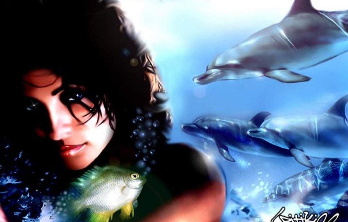 Mermaid and Dolphin Wallpapers - Top Free Mermaid and Dolphin ...