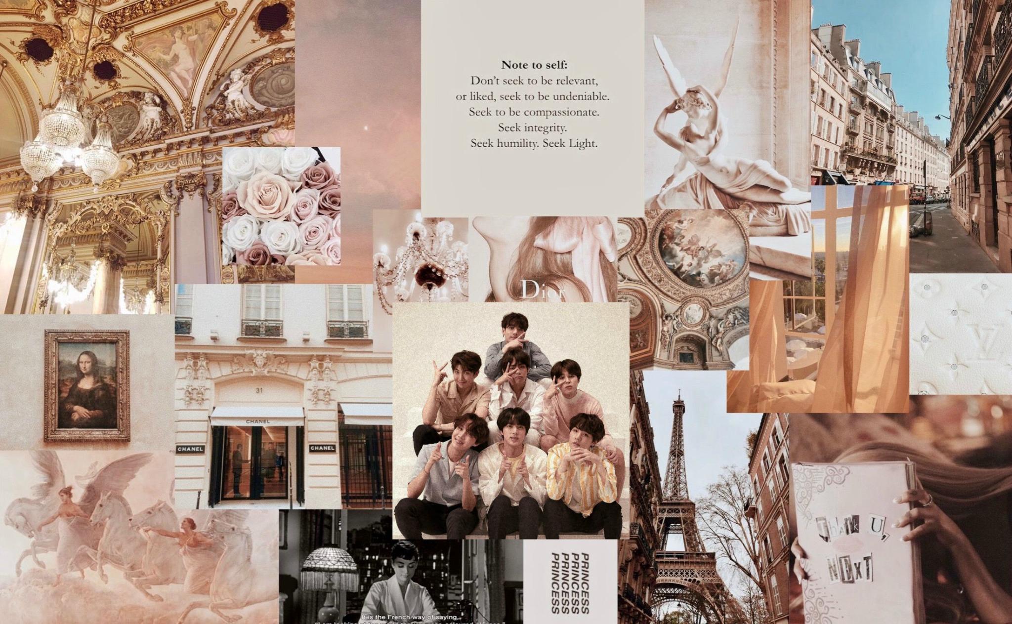 BTS Aesthetic Collage Laptop Wallpapers - Top Free BTS Aesthetic ...