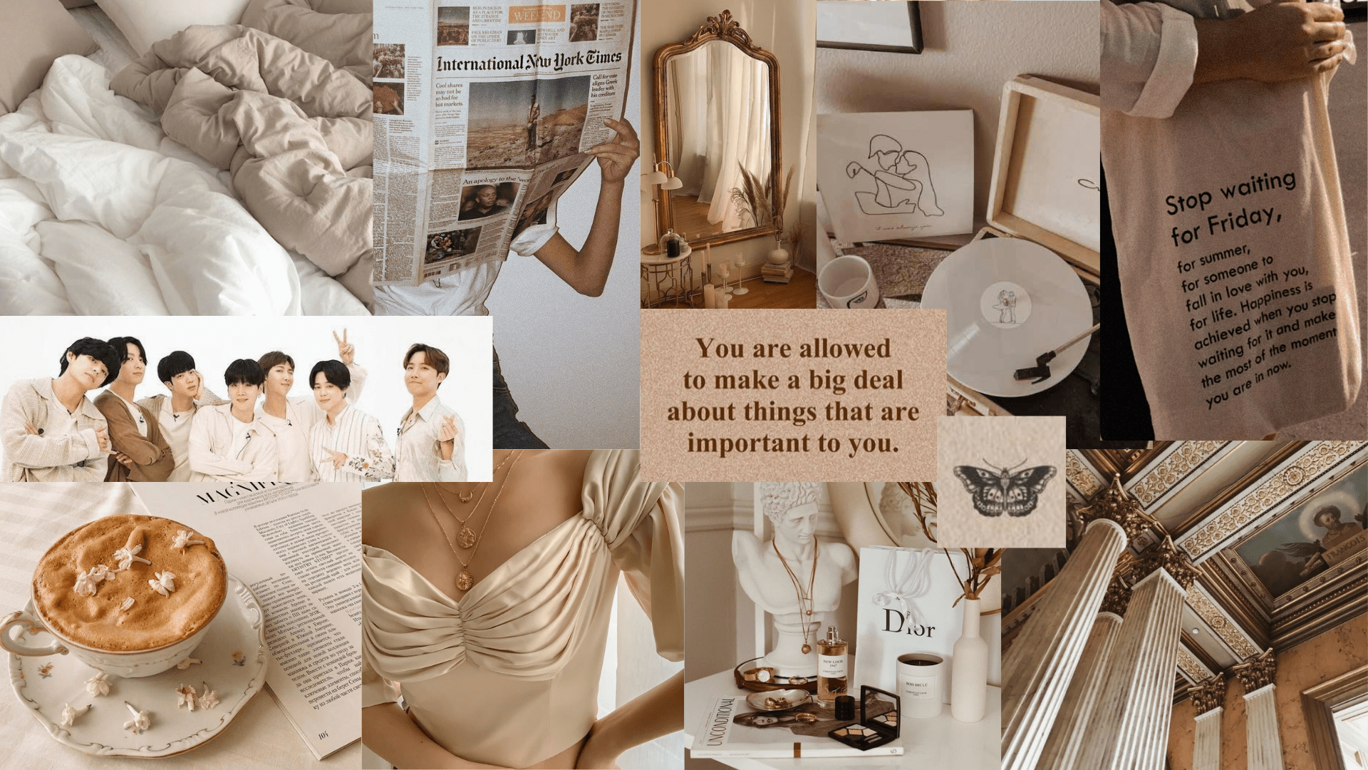 BTS Aesthetic Collage Laptop Wallpapers - Top Free BTS Aesthetic ...