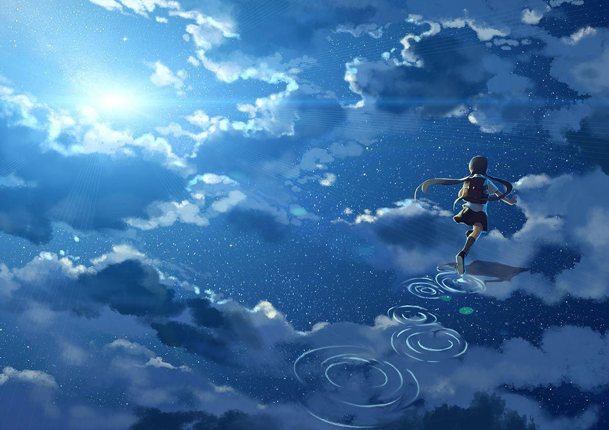 Blue Anime Landscape Wallpapers - Top Free Blue Anime Landscape ...