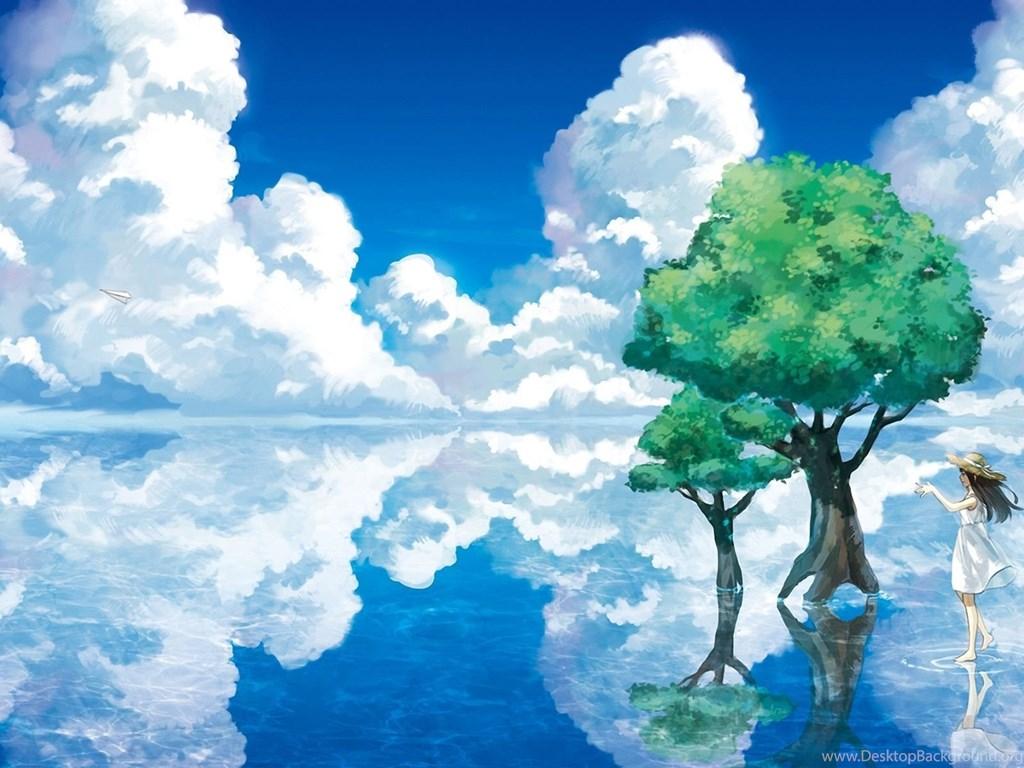 Blue Anime Landscape Wallpapers - Top Free Blue Anime Landscape ...