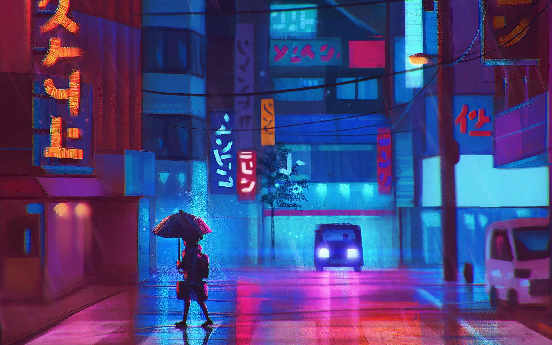 Blue Anime Landscape Wallpapers - Top Free Blue Anime Landscape ...