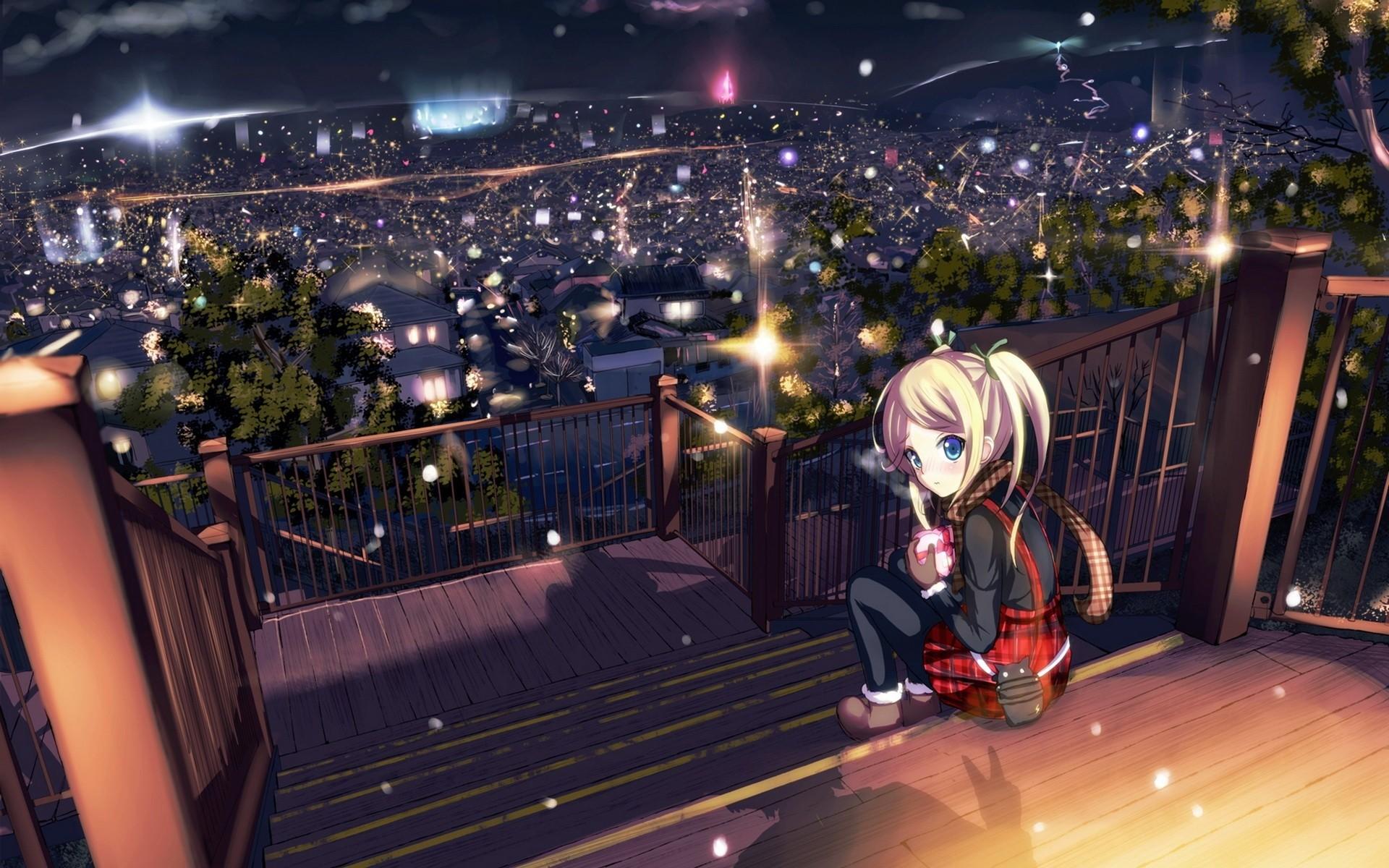 Blue Anime Landscape Wallpapers - Top Free Blue Anime Landscape ...