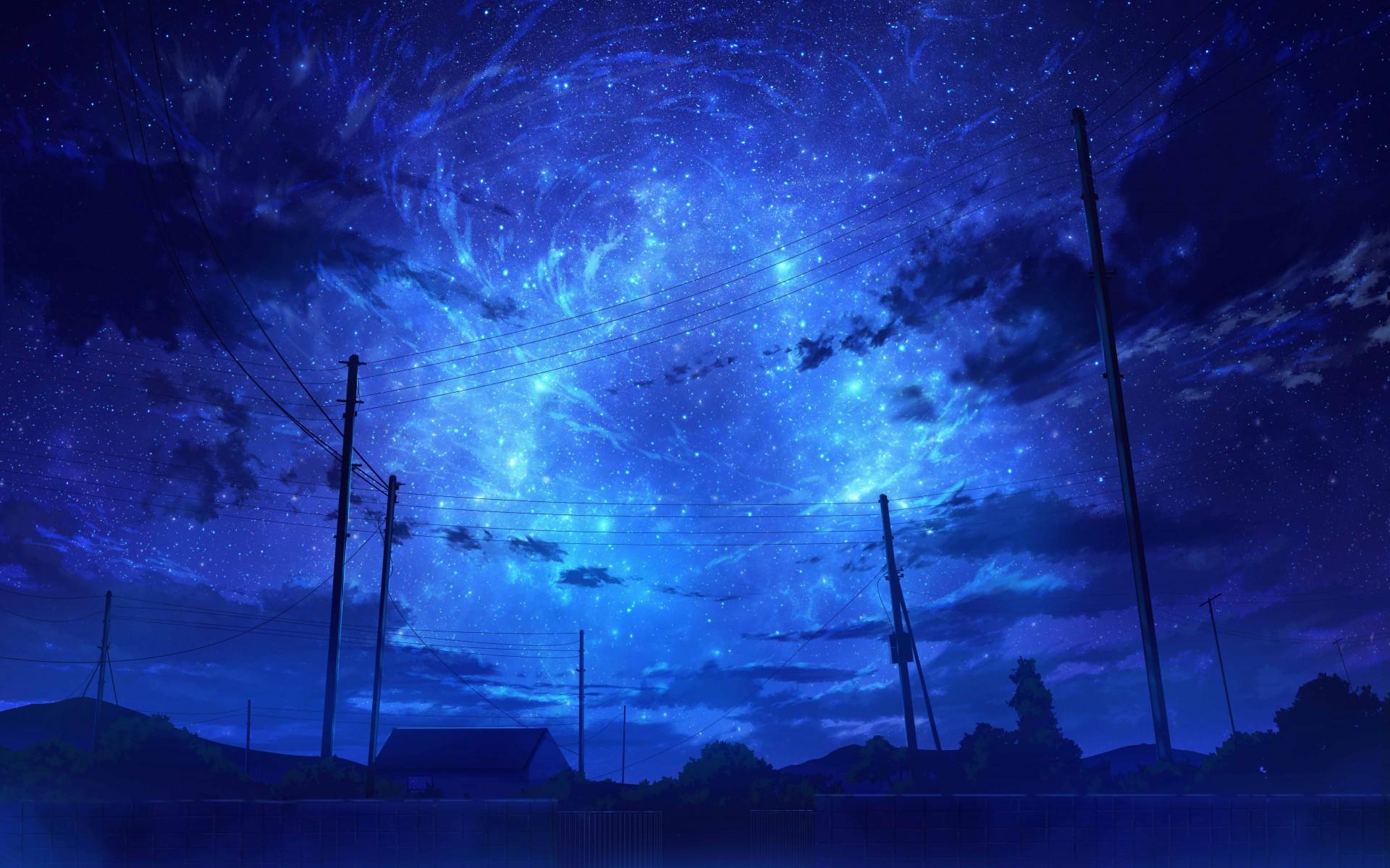 Blue Anime Landscape Wallpapers - Top Free Blue Anime Landscape ...