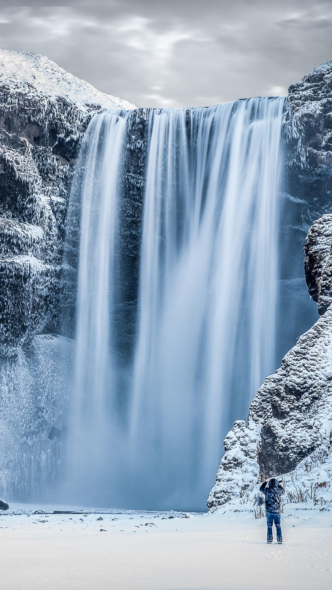 Frozen Waterfall Wallpapers - Top Free Frozen Waterfall Backgrounds ...