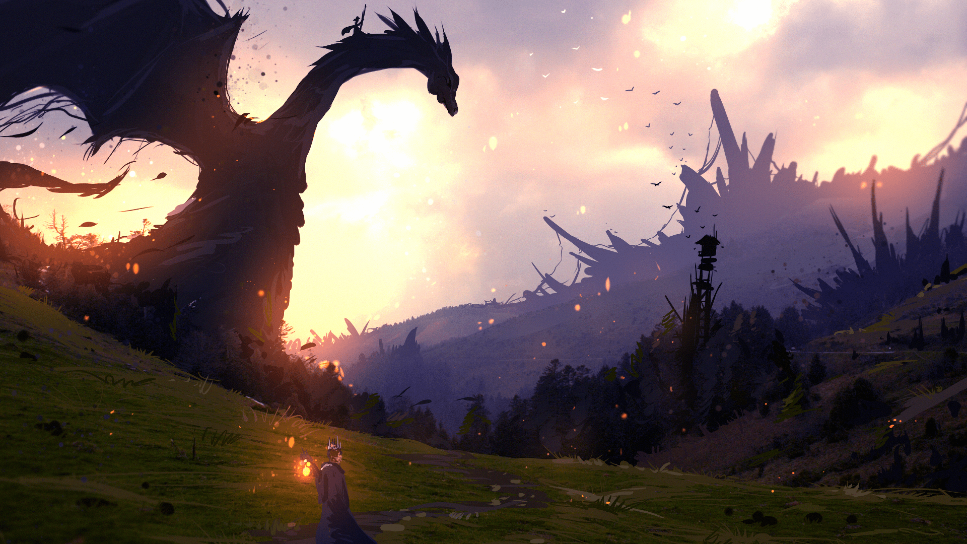 Dragon Landscape Wallpaper