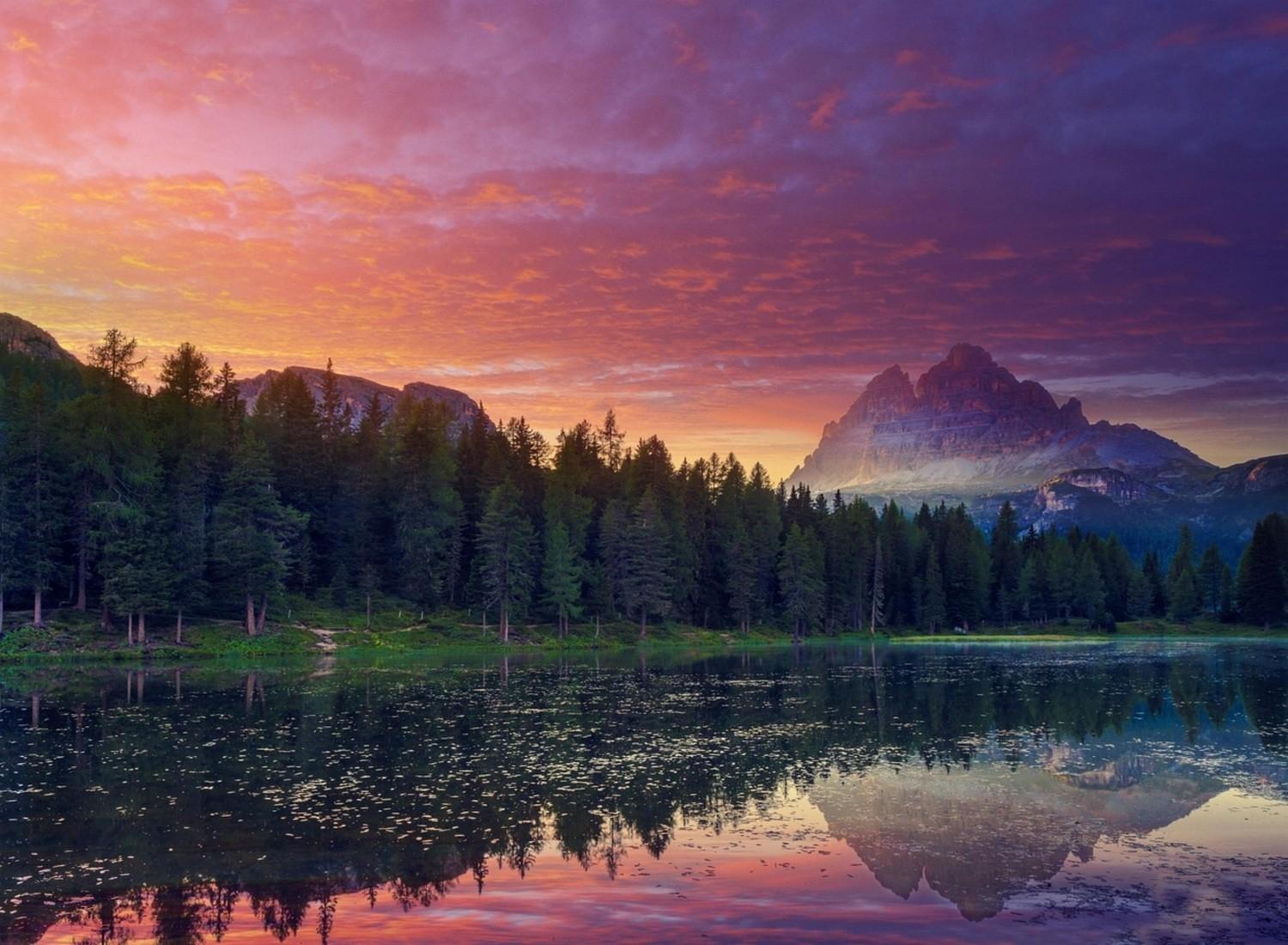 Sunset Mountain Forest Desktop Wallpapers - Top Free Sunset Mountain ...