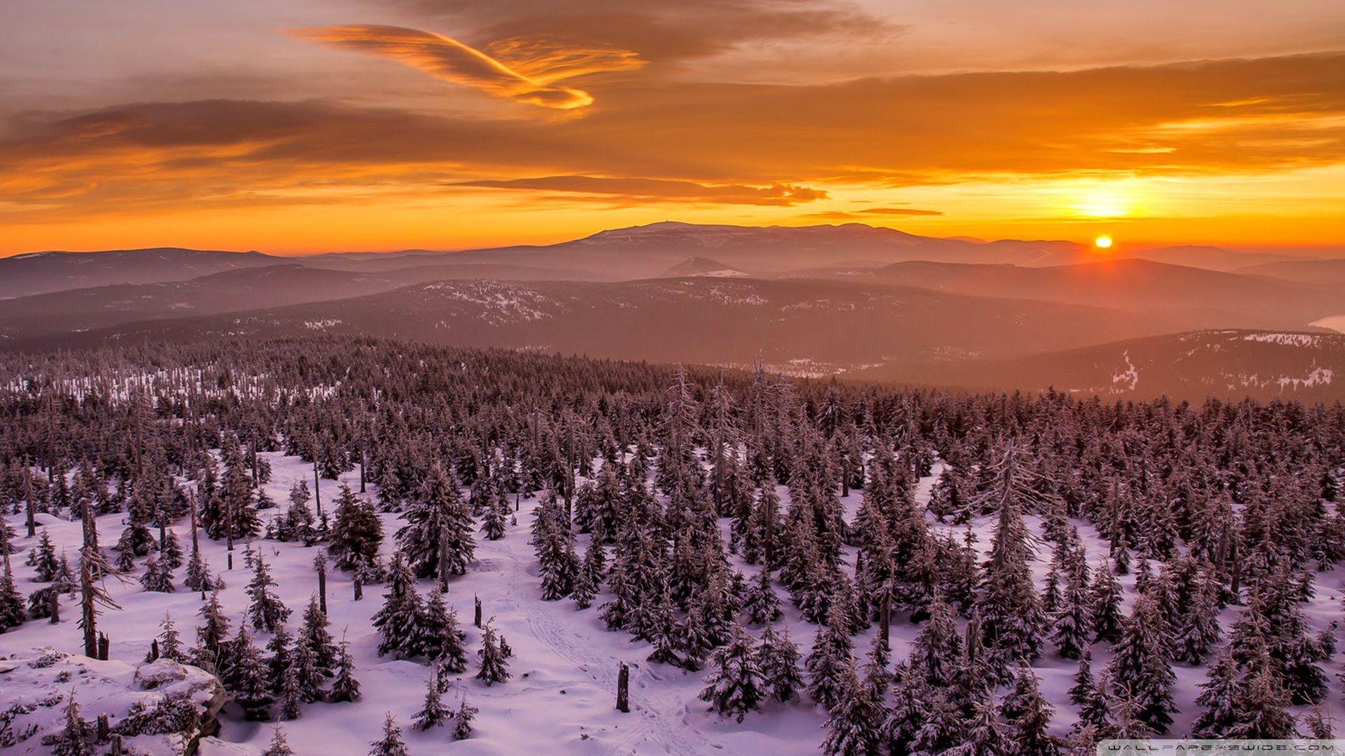 4K Snow Sunset Wallpapers - Top Free 4K Snow Sunset Backgrounds ...