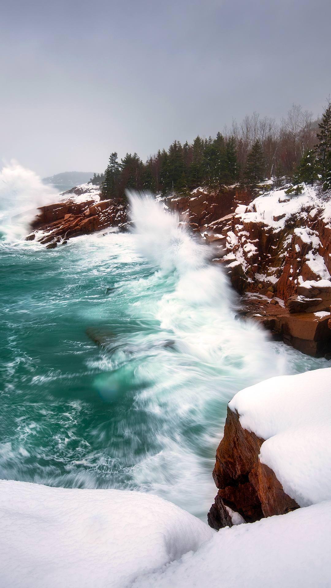 Acadia National Park Winter Wallpapers - Top Free Acadia National Park ...