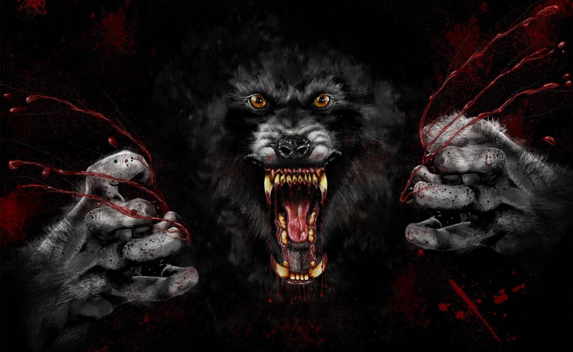 Scary Wolf Wallpapers - Top Free Scary Wolf Backgrounds - WallpaperAccess