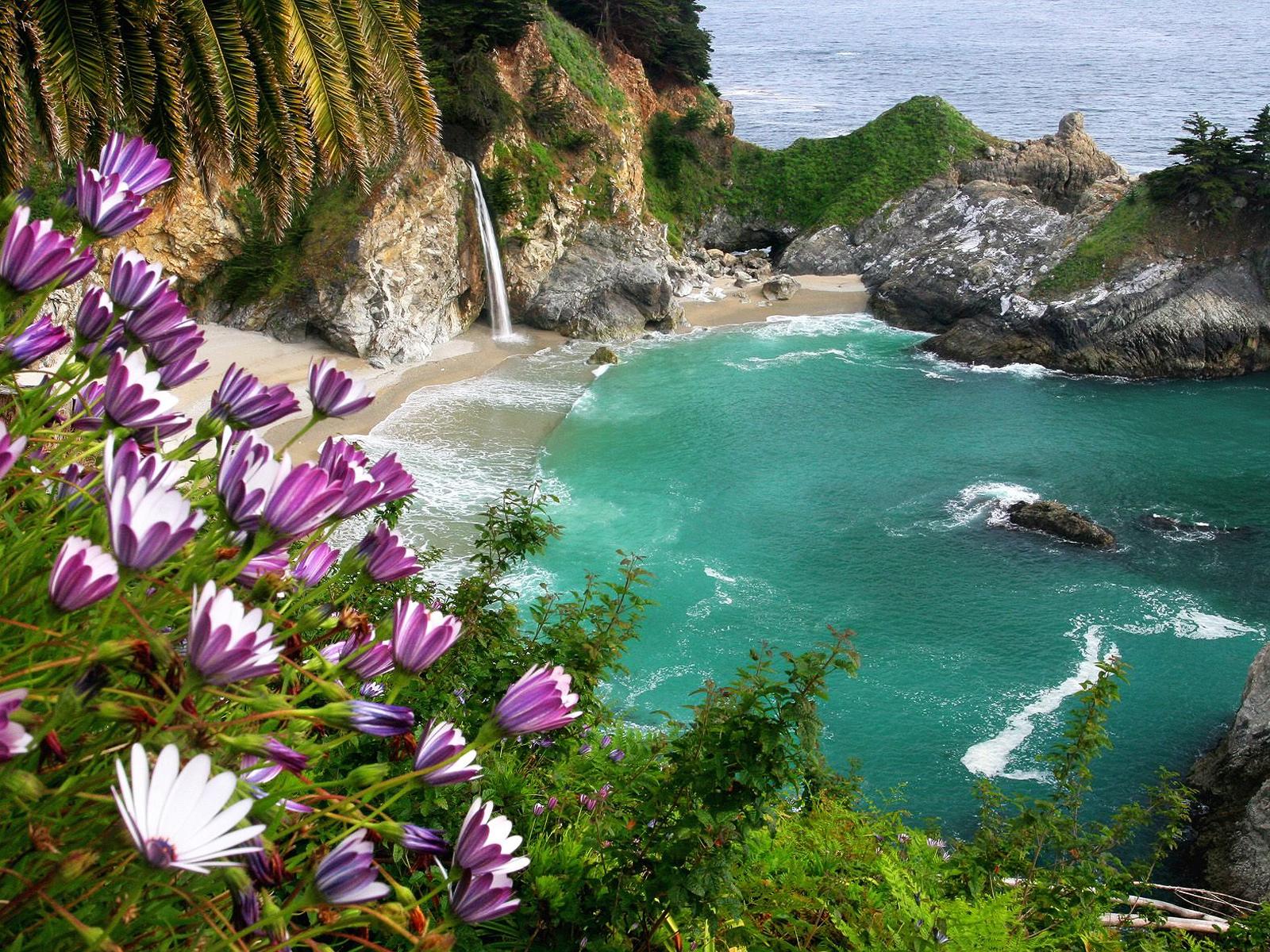 Beach Waterfall Wallpapers - Top Free Beach Waterfall Backgrounds ...