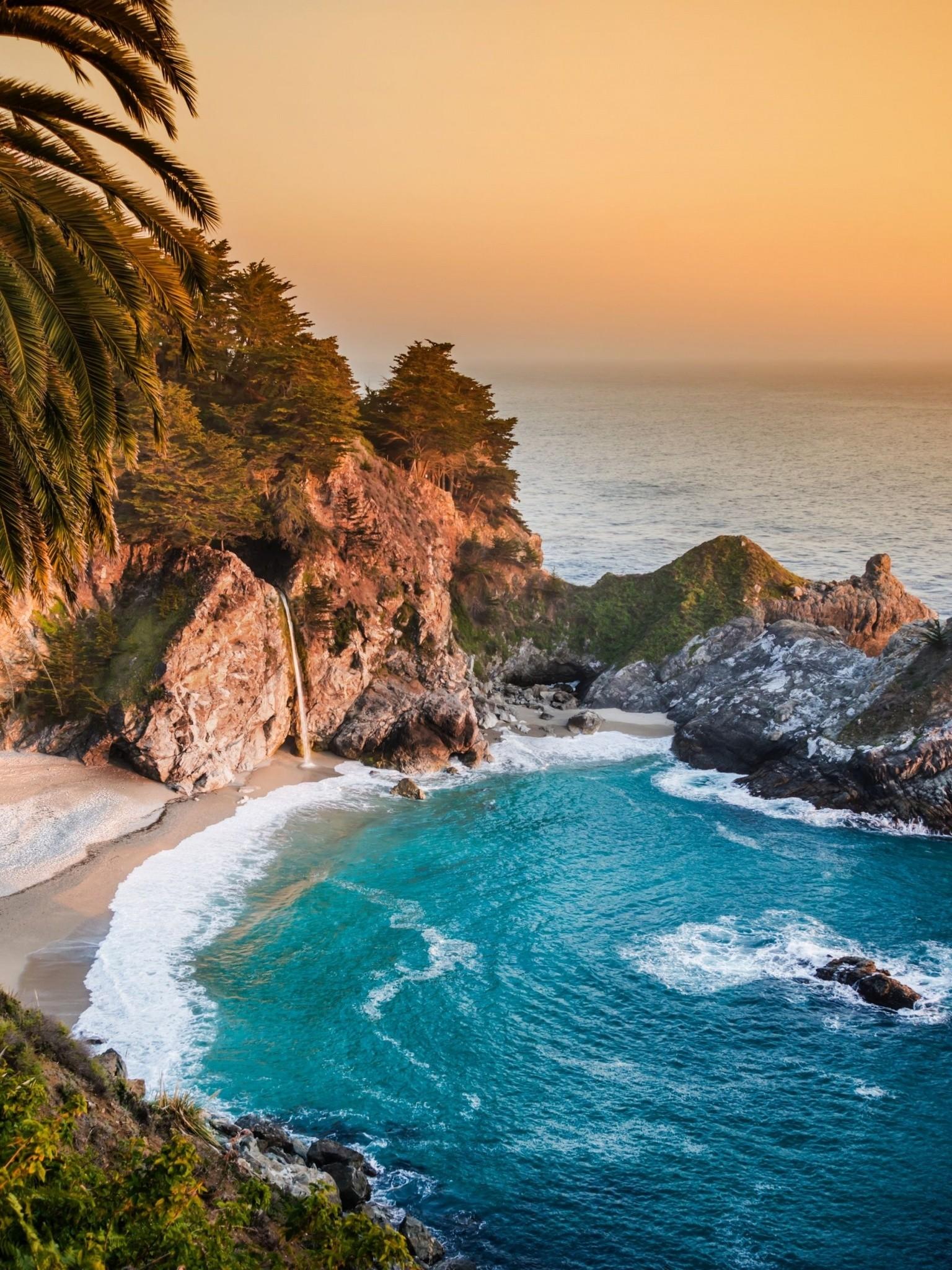 Beach Waterfall Wallpapers - Top Free Beach Waterfall Backgrounds ...