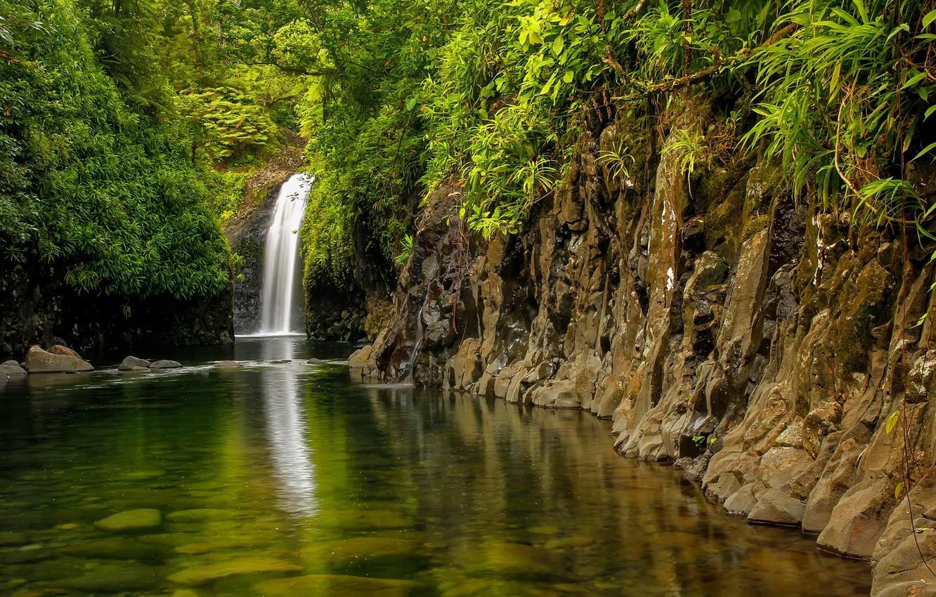 Island Waterfall Wallpapers - Top Free Island Waterfall Backgrounds ...