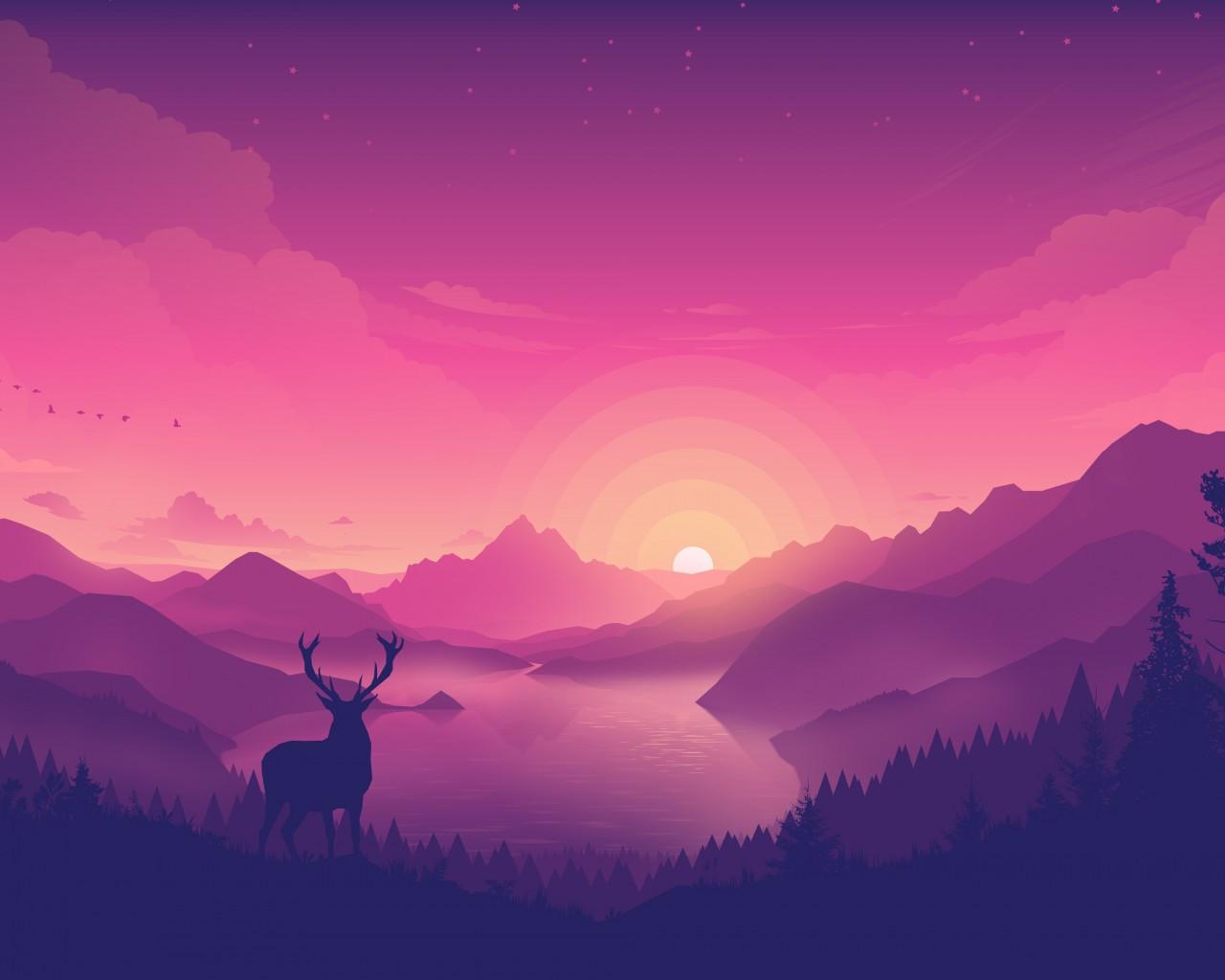 Deer Landscape Wallpapers - Top Free Deer Landscape Backgrounds ...