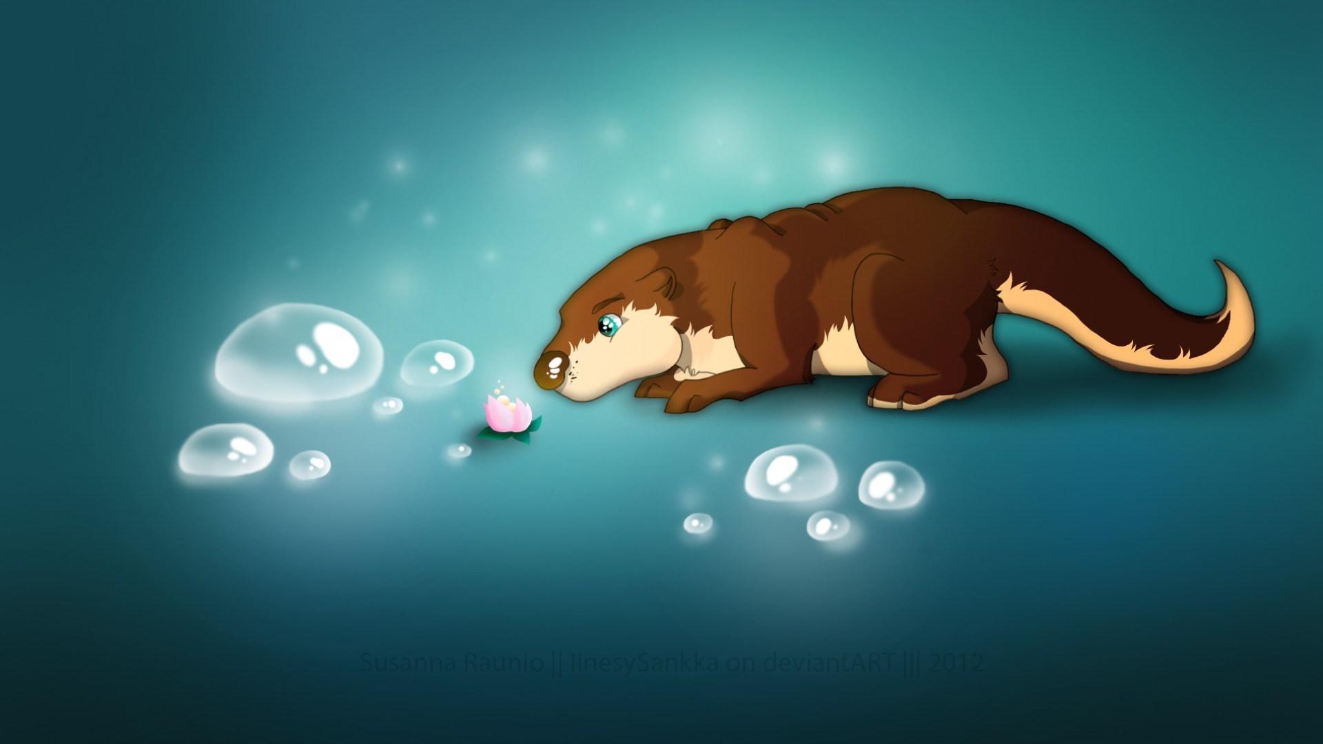 Cartoon Otter Wallpapers - Top Free Cartoon Otter Backgrounds ...