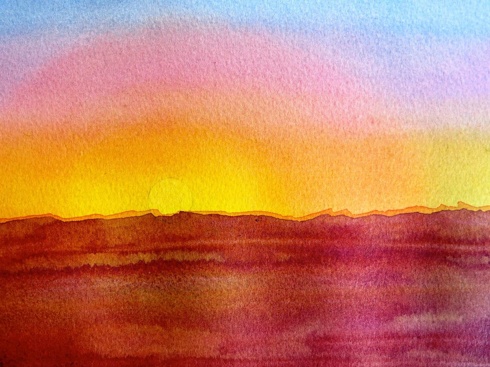 Sunset Watercolor Wallpapers - Top Free Sunset Watercolor Backgrounds ...