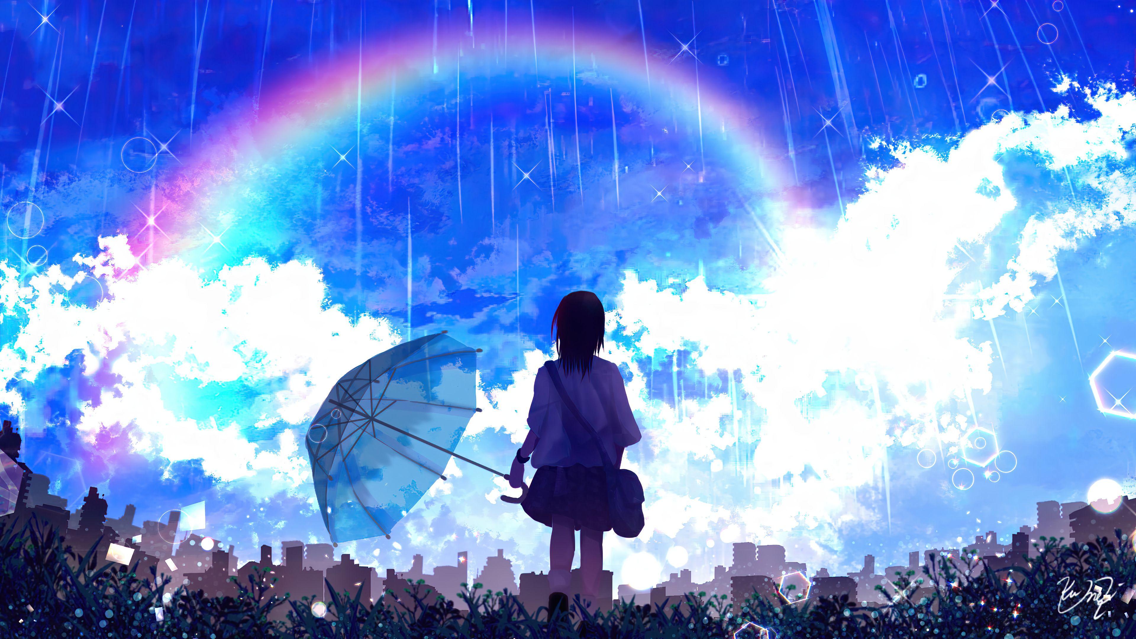 Rainbow Anime Girl Wallpapers - Top Free Rainbow Anime Girl Backgrounds ...