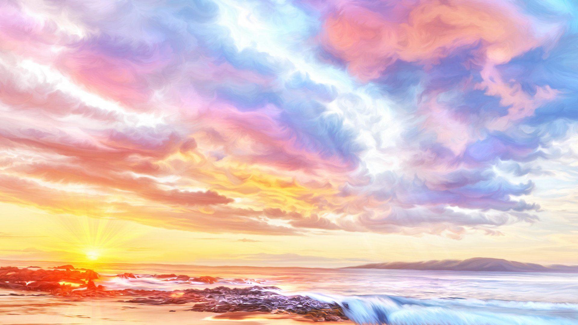 Sunset Watercolor Wallpapers - Top Free Sunset Watercolor Backgrounds ...