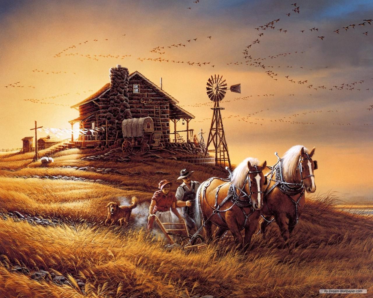 Farm Painting Wallpapers - Top Free Farm Painting Backgrounds ...