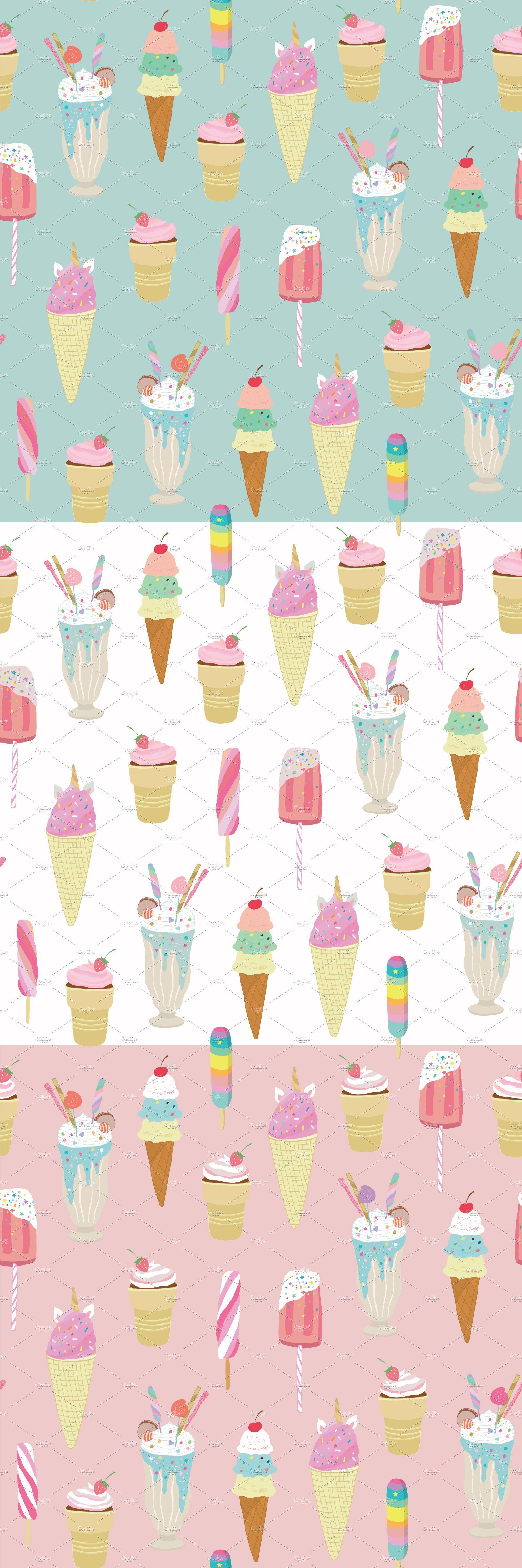Ice Cream Pattern Wallpapers - Top Free Ice Cream Pattern Backgrounds ...