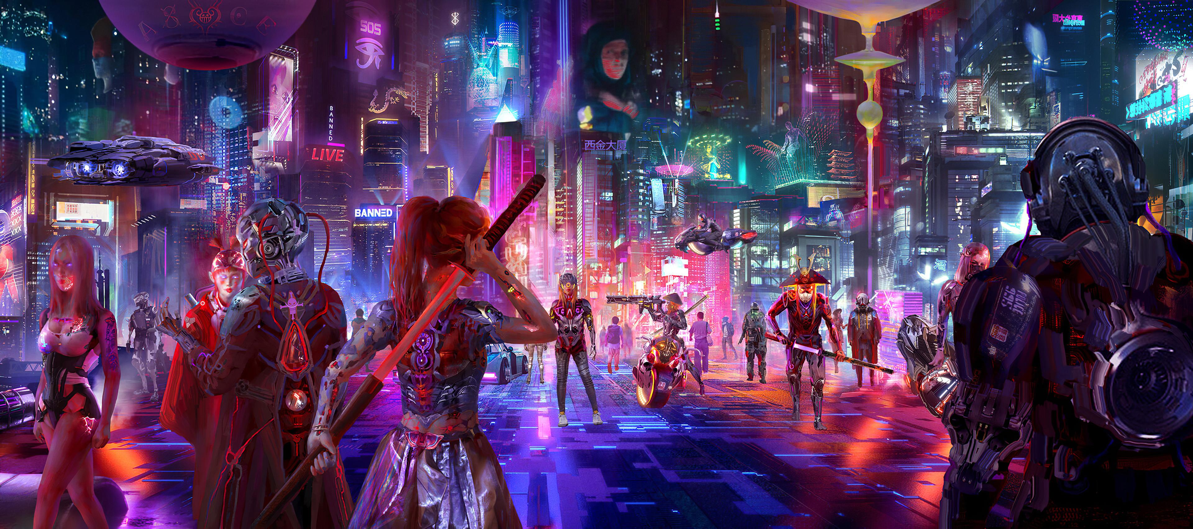 Cyberpunk City 4k Wallpapers - Top Free Cyberpunk City 4k Backgrounds ...