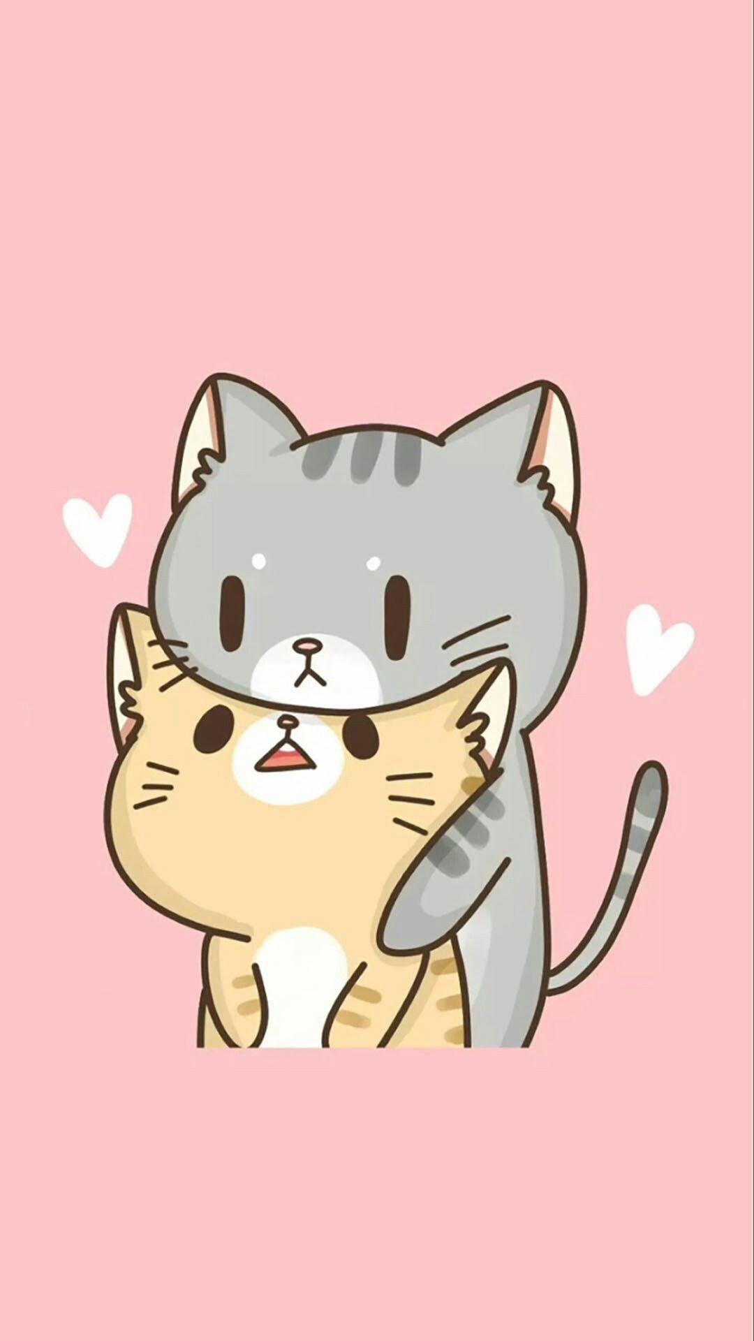 Cat Pink Kawaii Wallpapers Top Free Cat Pink Kawaii Backgrounds Wallpaperaccess
