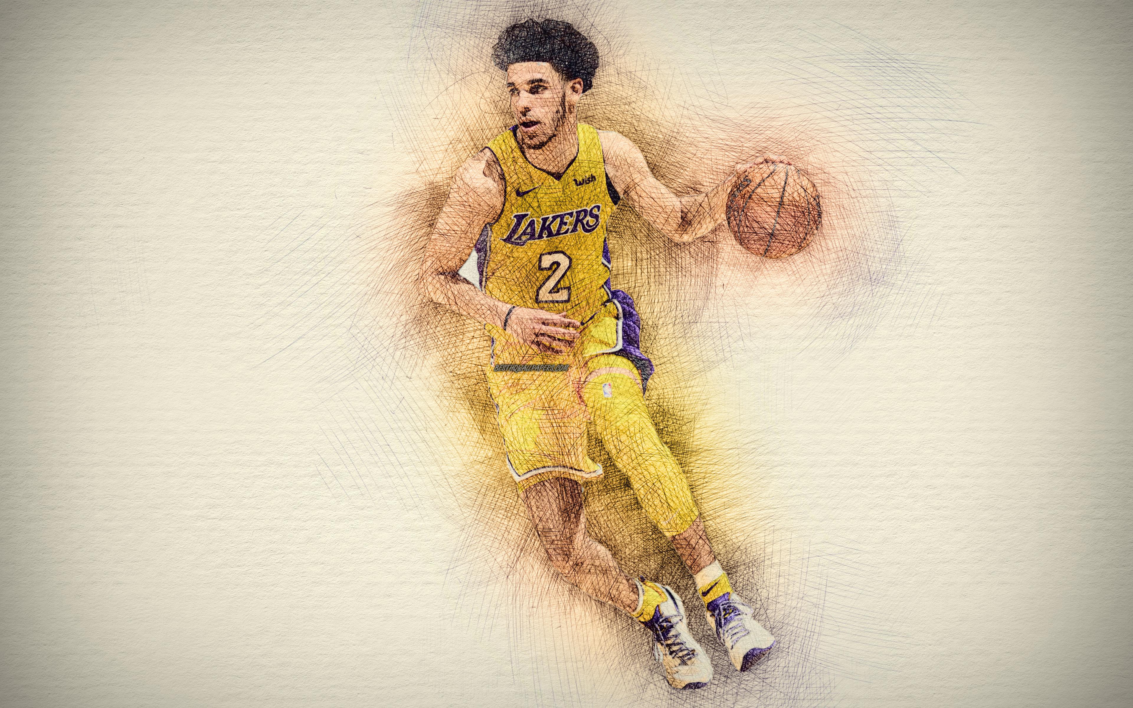 Lonzo Ball Lakers Wallpapers - Top Free Lonzo Ball Lakers Backgrounds ...