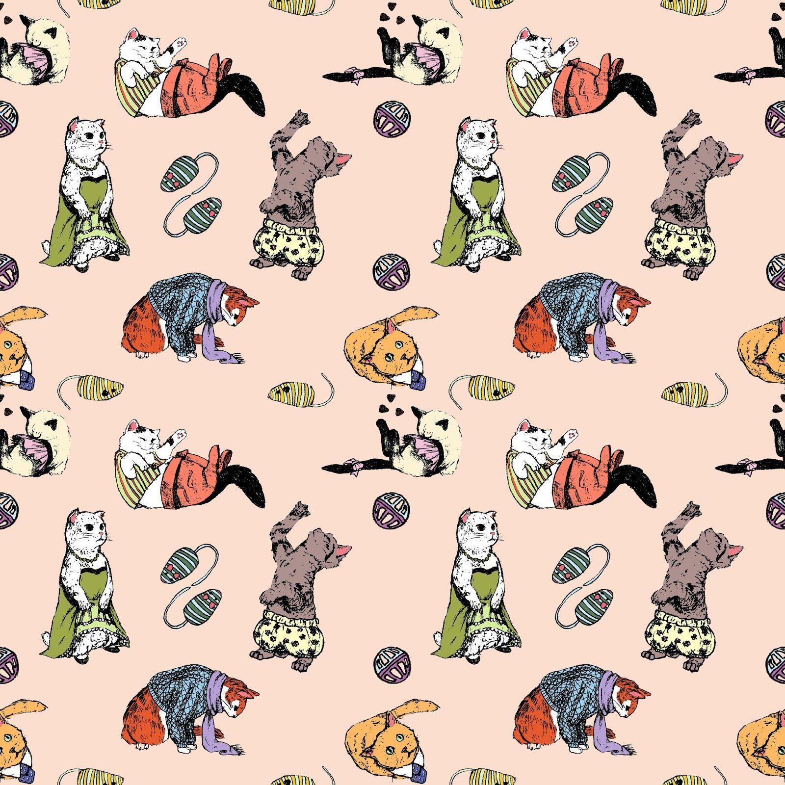 Cat Pattern iPhone Wallpapers - Top Free Cat Pattern iPhone Backgrounds ...