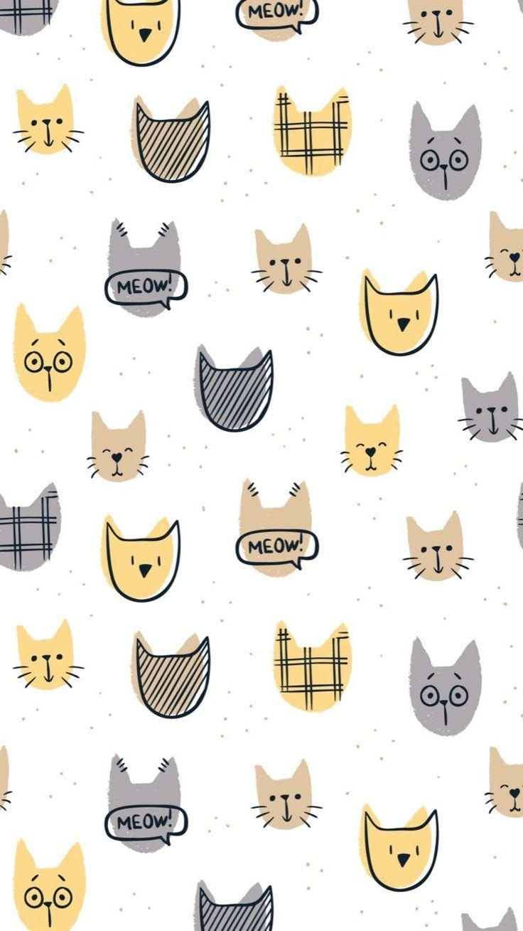 Cat Pattern iPhone Wallpapers - Top Free Cat Pattern iPhone Backgrounds ...