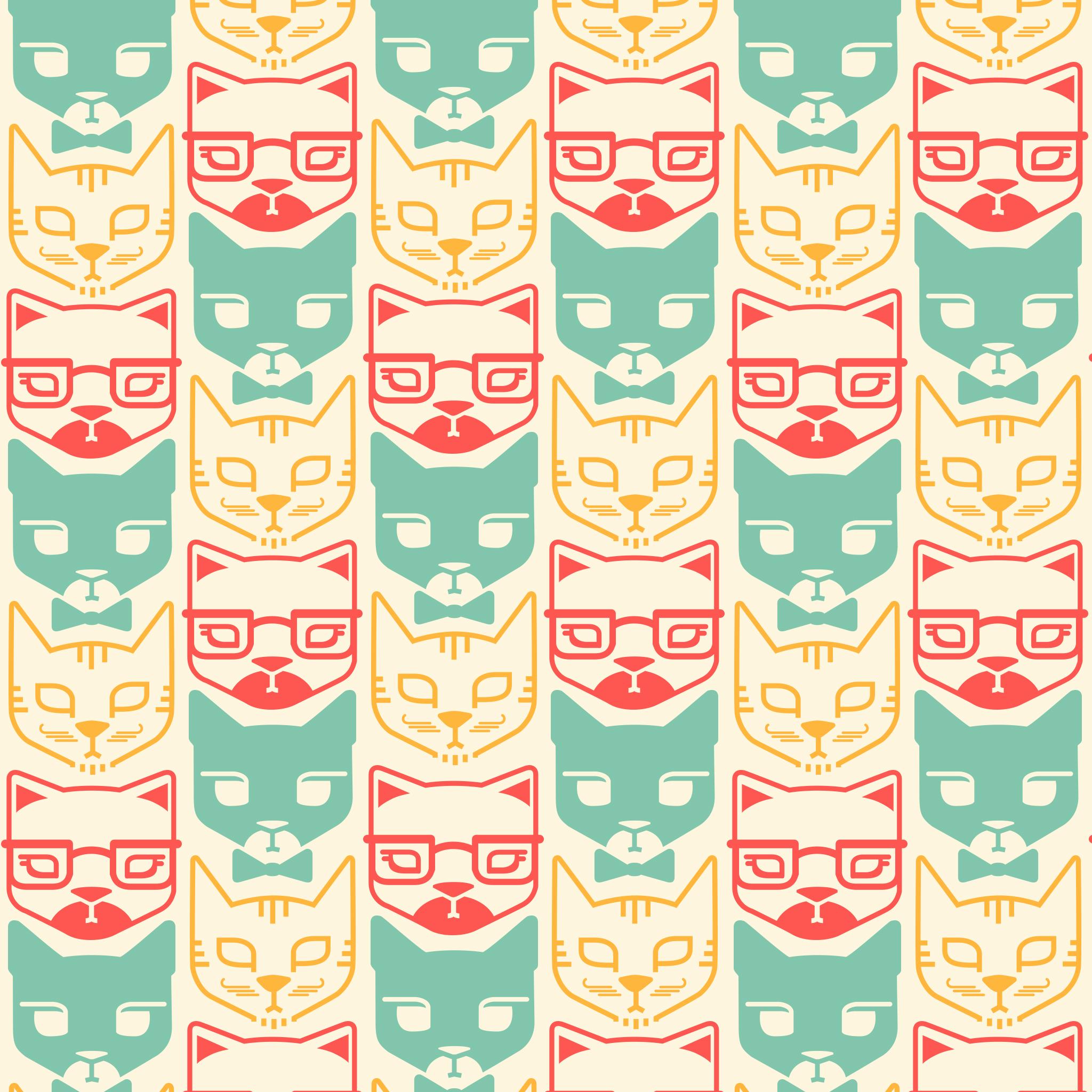 Cat Pattern iPhone Wallpapers - Top Free Cat Pattern iPhone Backgrounds ...