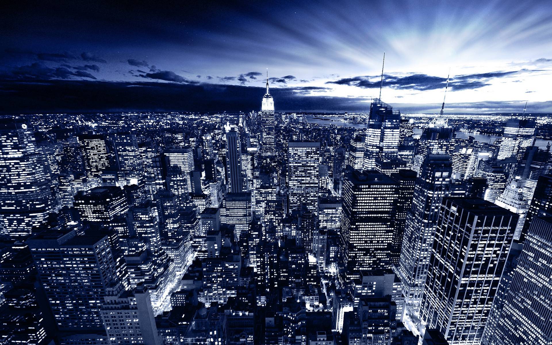 Blue Night City Wallpapers - Top Free Blue Night City Backgrounds ...