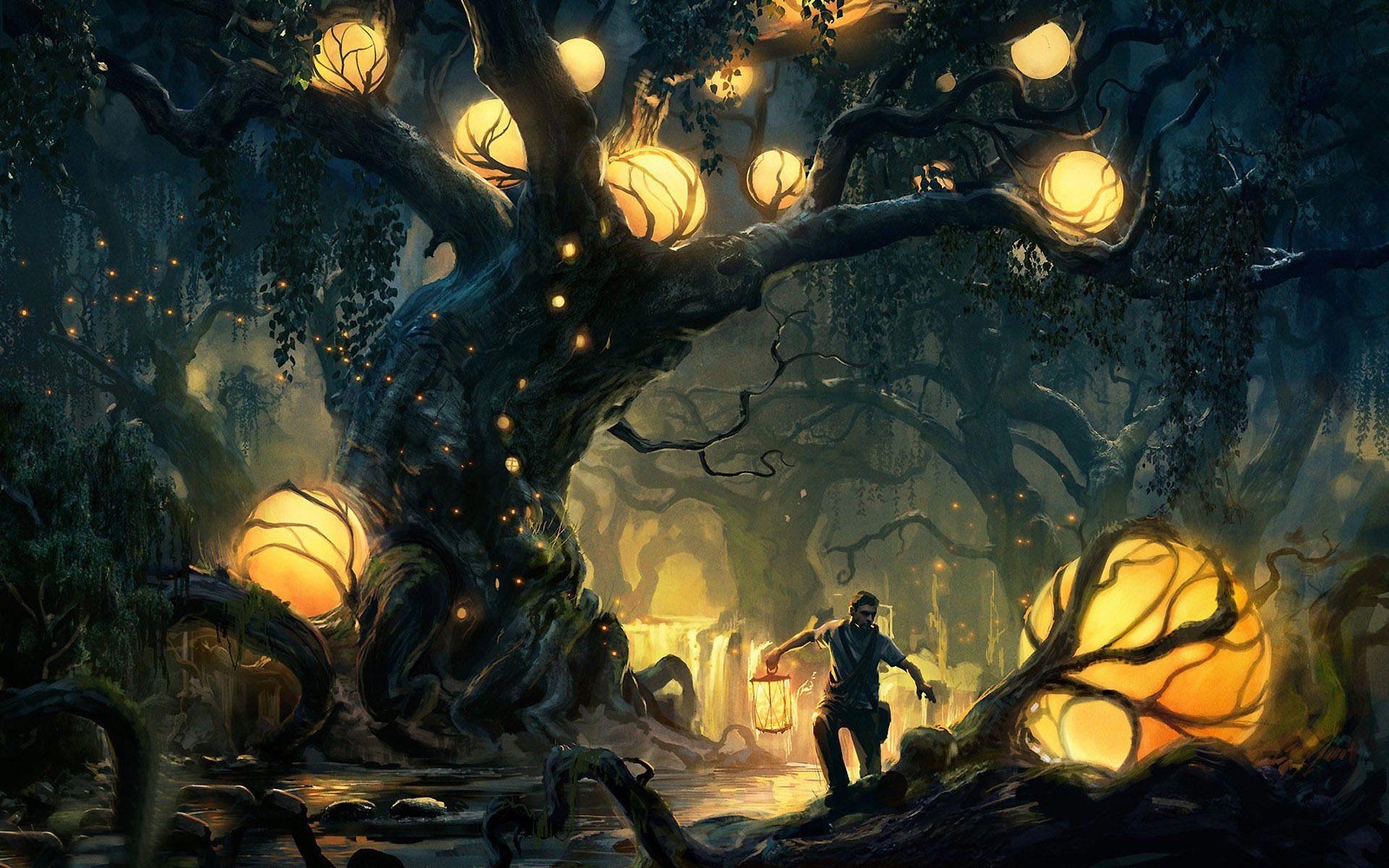 Magical Night Forest Wallpapers - Top Free Magical Night Forest ...