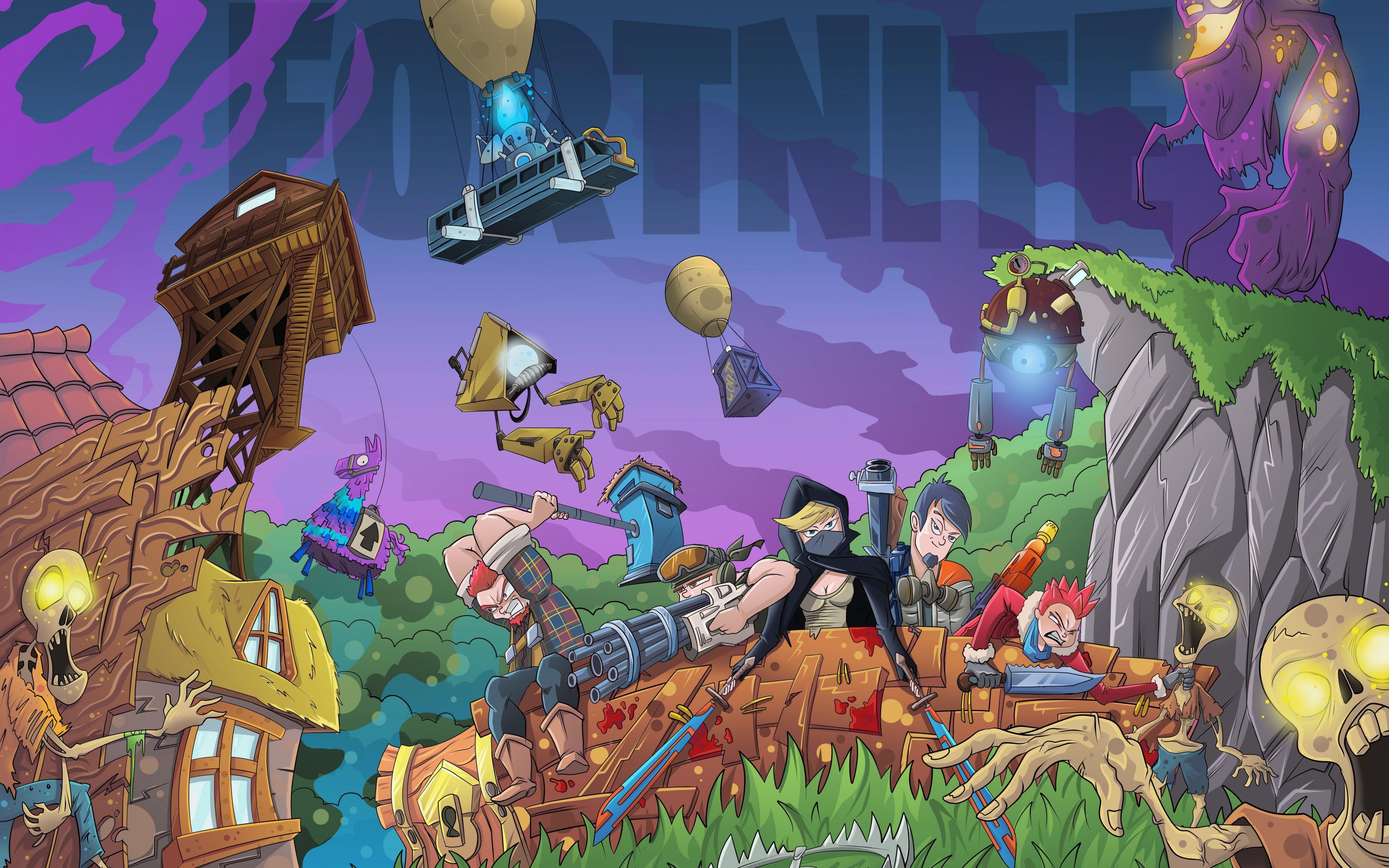 Fortnite 4K Dual Monitor Wallpapers - Top Free Fortnite 4K Dual Monitor ...