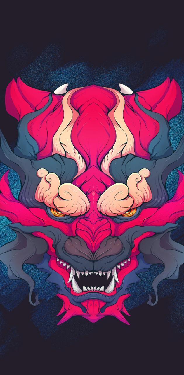Japanese Oni Mask Wallpapers - Top Free Japanese Oni Mask Backgrounds ...
