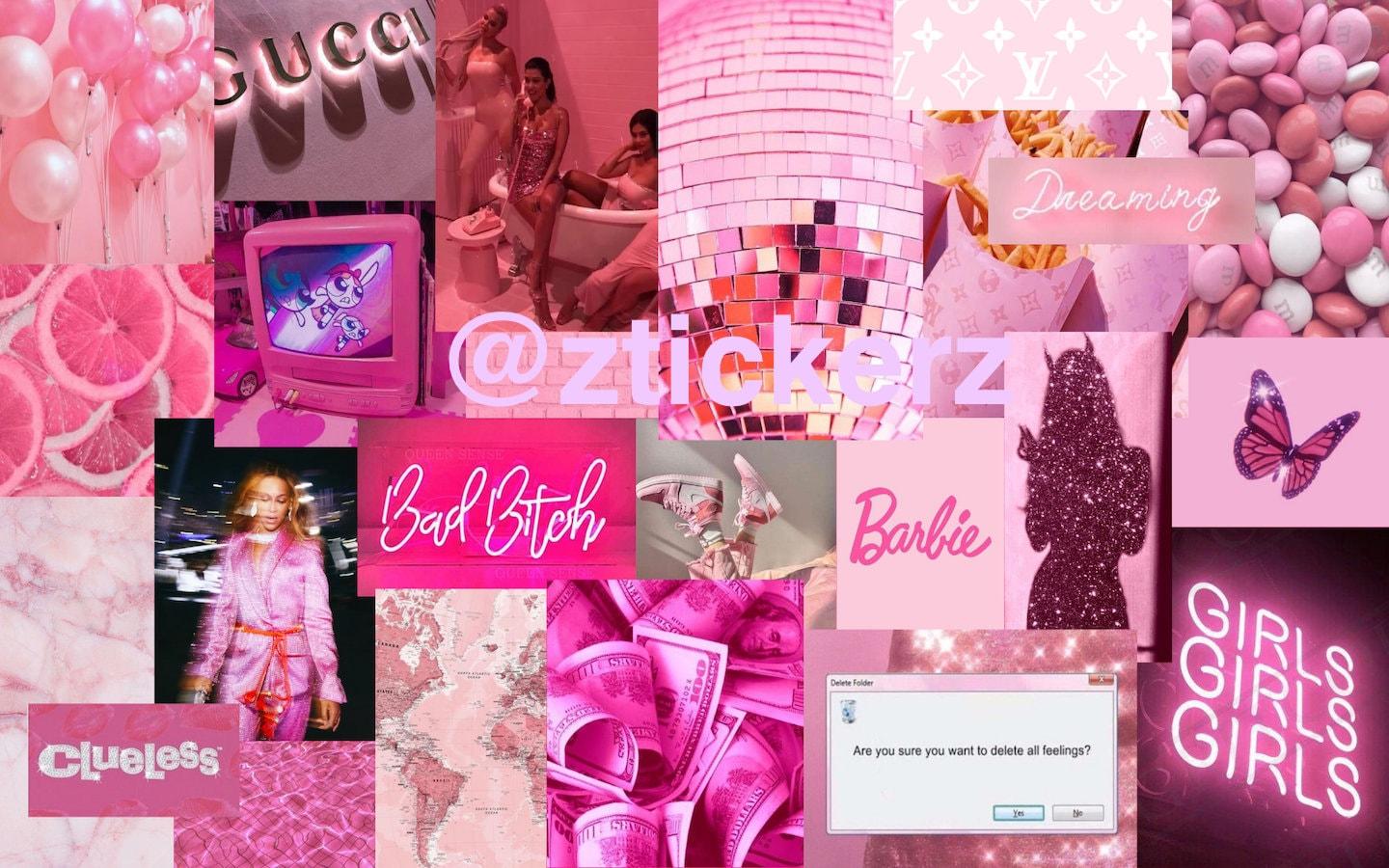 Pink Collage Computer Wallpapers - Top Free Pink Collage Computer ...
