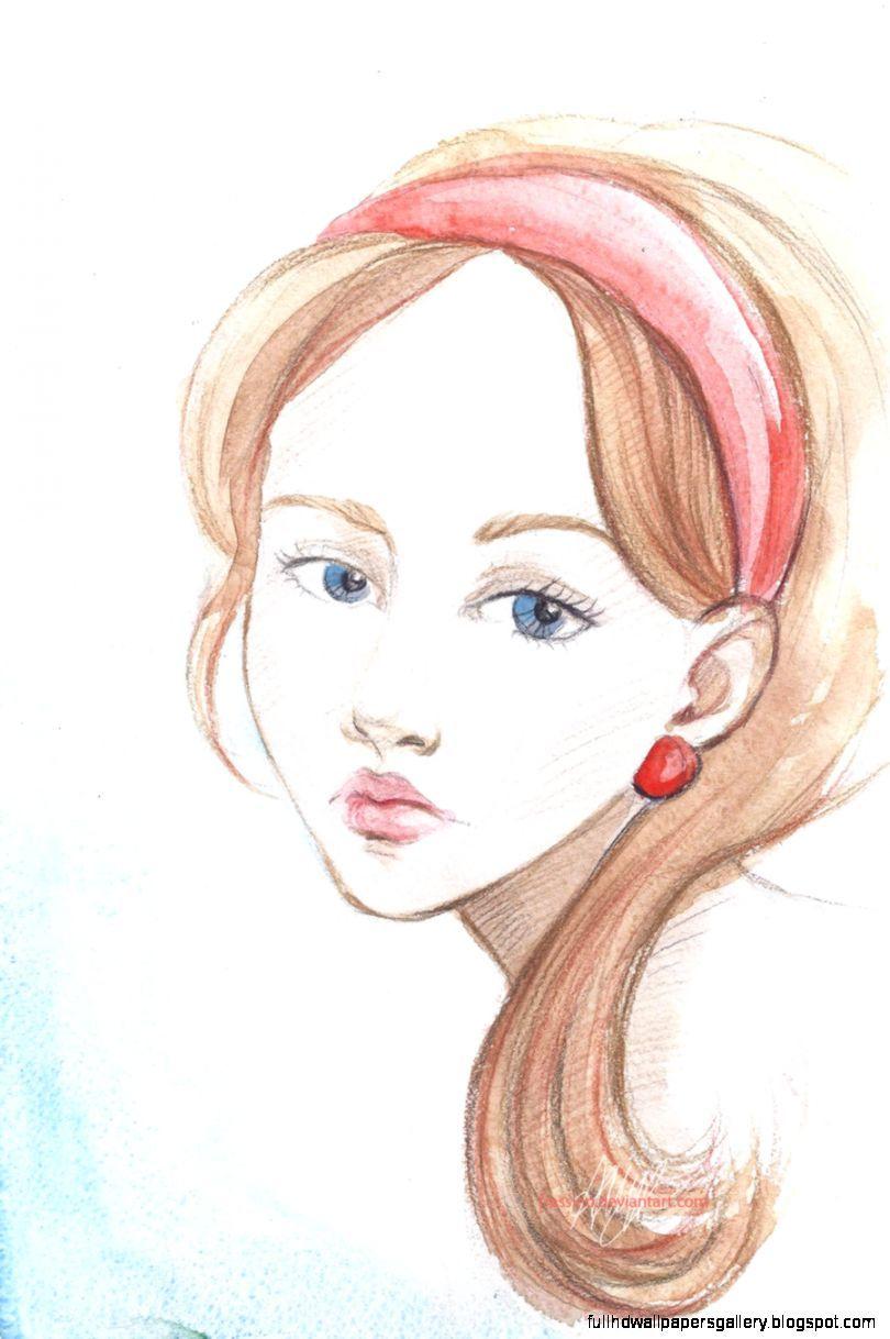 Vintage Drawing Girl Wallpapers - Top Free Vintage Drawing Girl ...