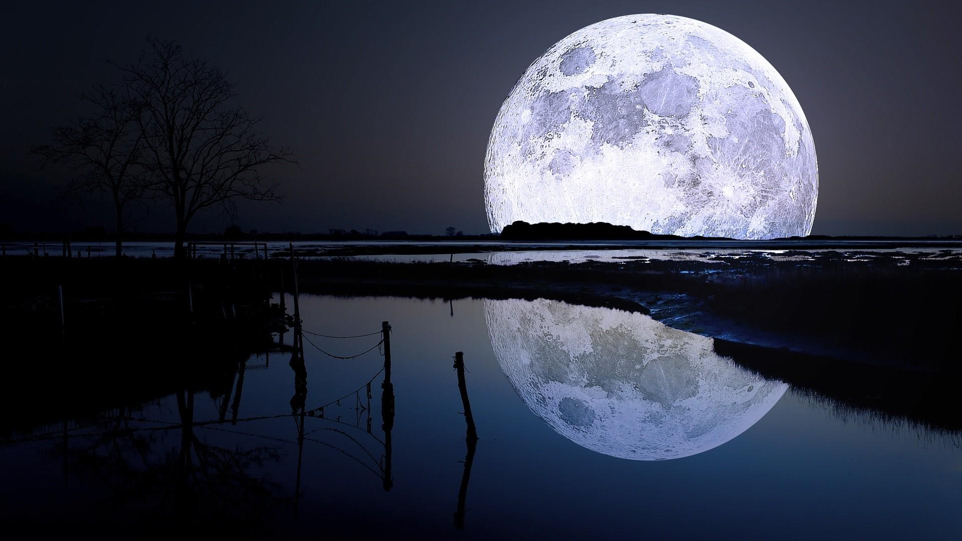 Moonlight Nature Wallpapers - Top Free Moonlight Nature Backgrounds ...