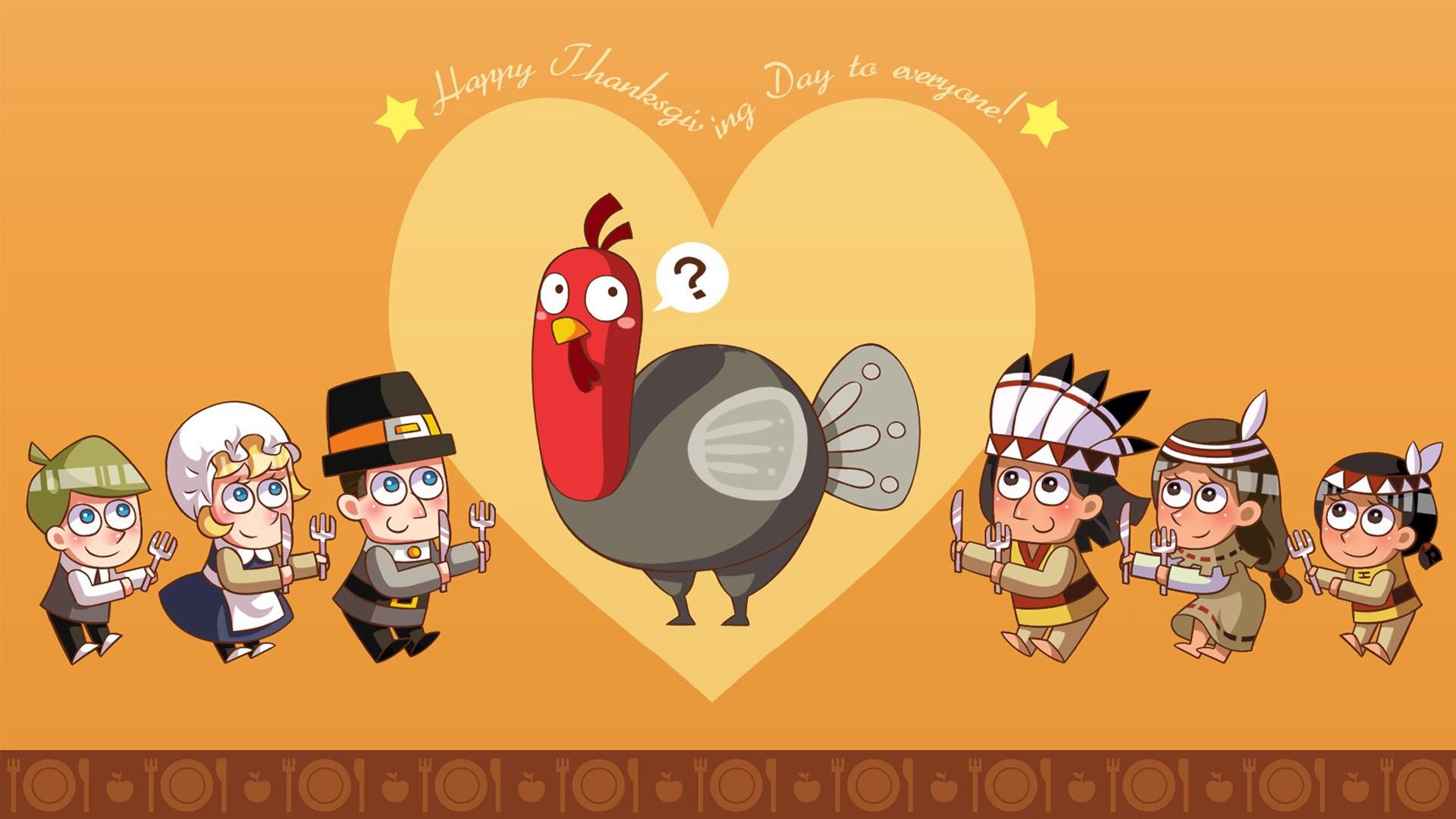 Happy Thanksgiving Cartoon Wallpapers - Top Free Happy Thanksgiving ...