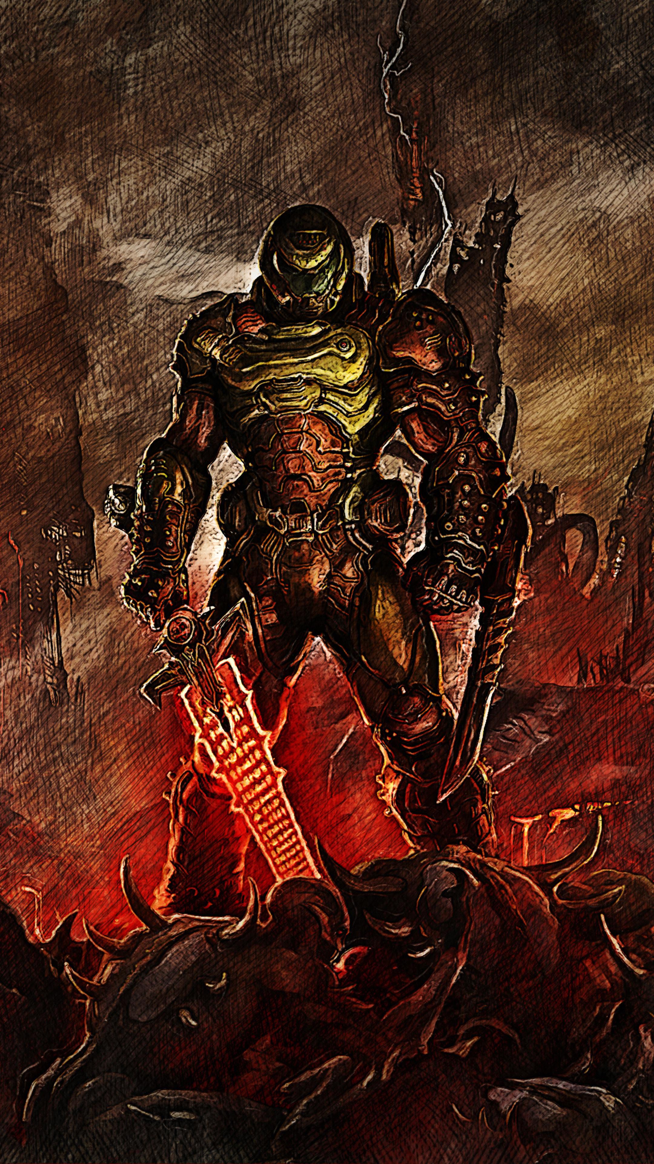 Doom Slayer Mobile Wallpapers - Top Free Doom Slayer Mobile Backgrounds ...